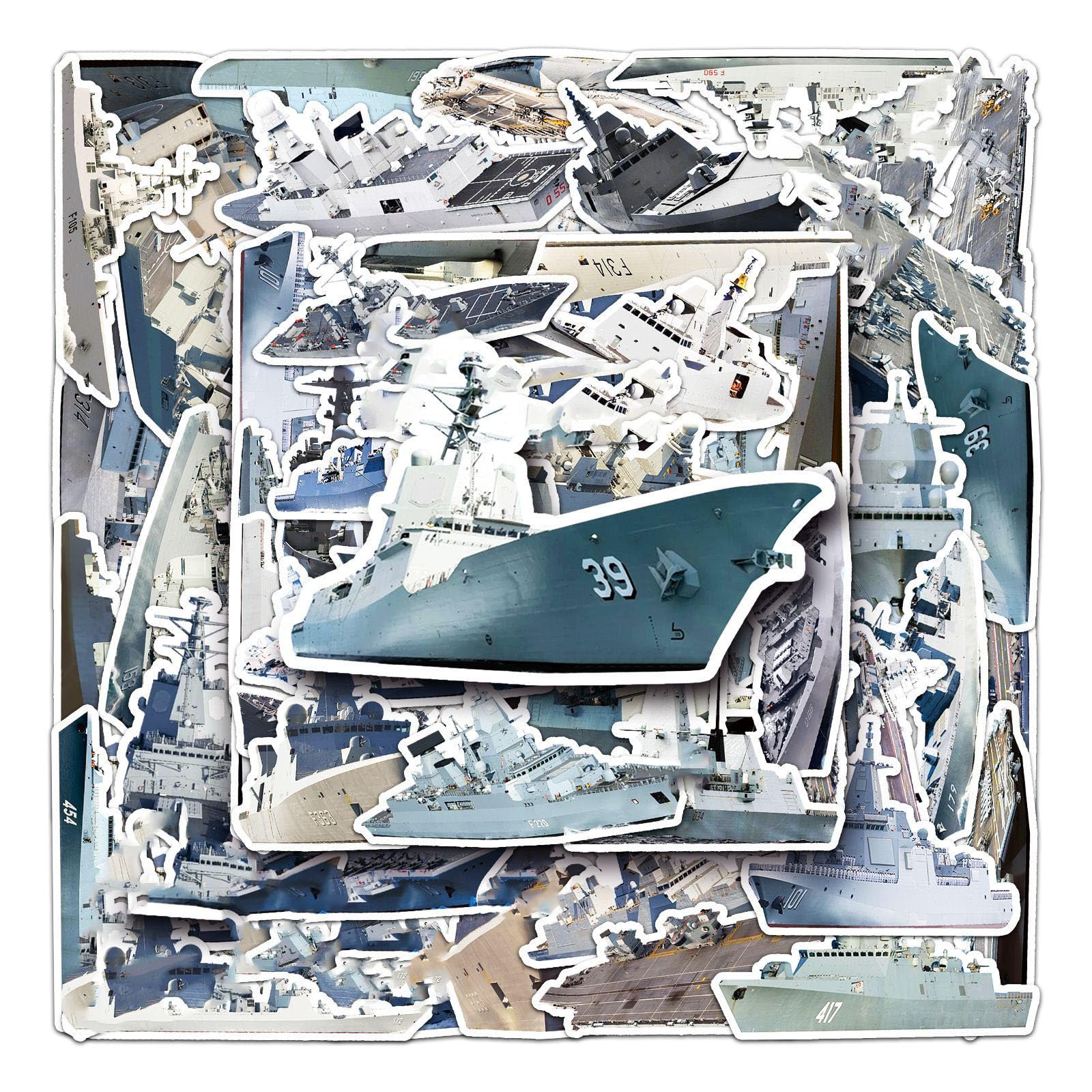 Amazon.com: Warship Stickers 50Pcs Waterproof Cool Navy Ship Stickers ...