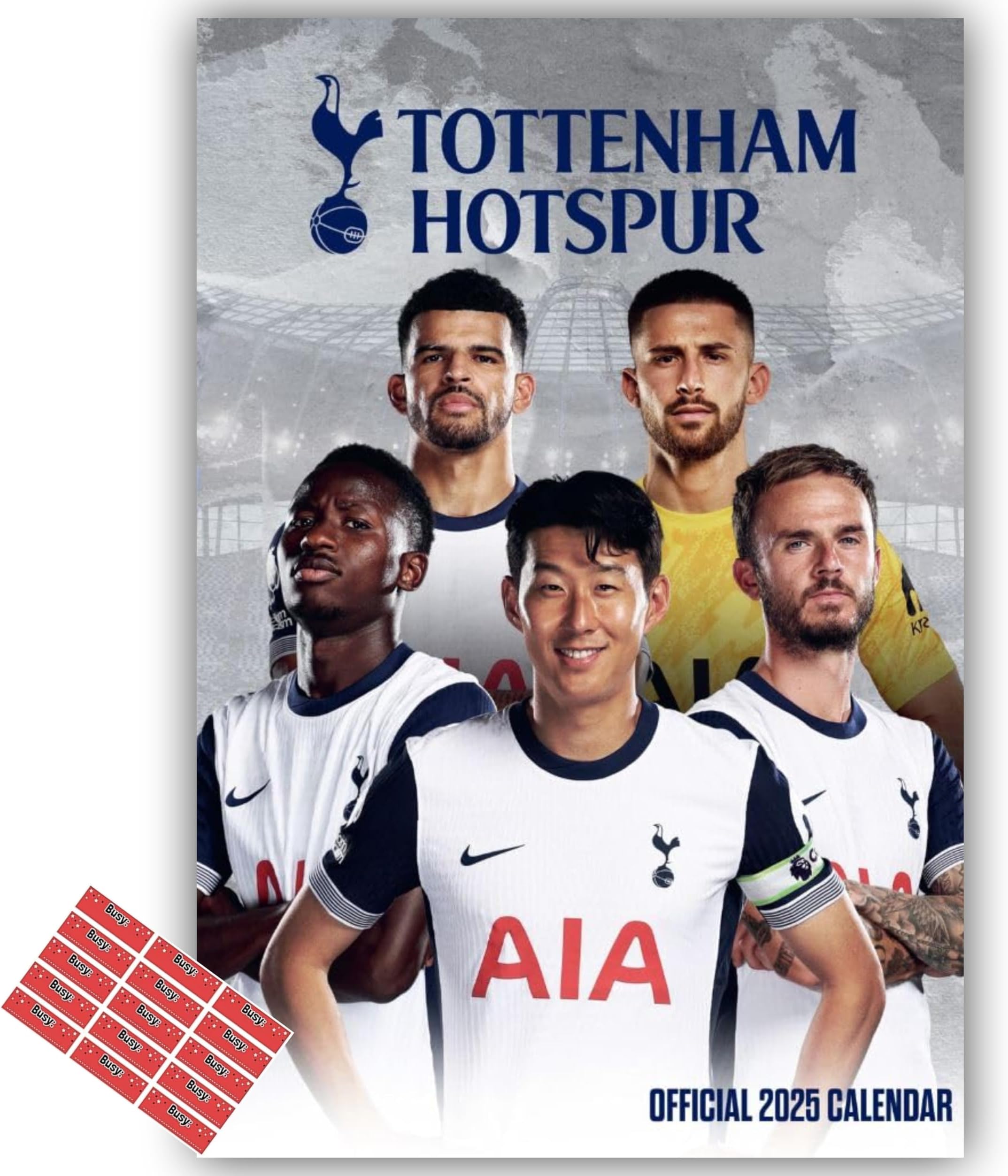 Tottenham Hotspur Calendar 2025 A3 Wall Calendar Football with FREE ...