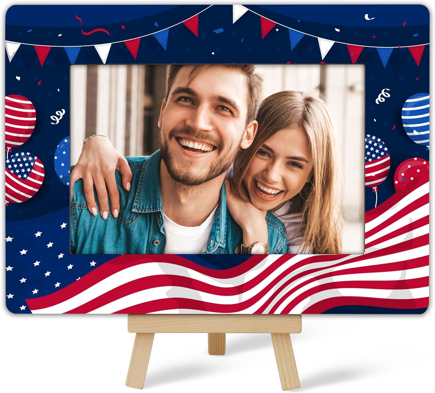 Amazon.com: Flag Picture Frame, Americana Frame, 4th Of July Patriotic ...