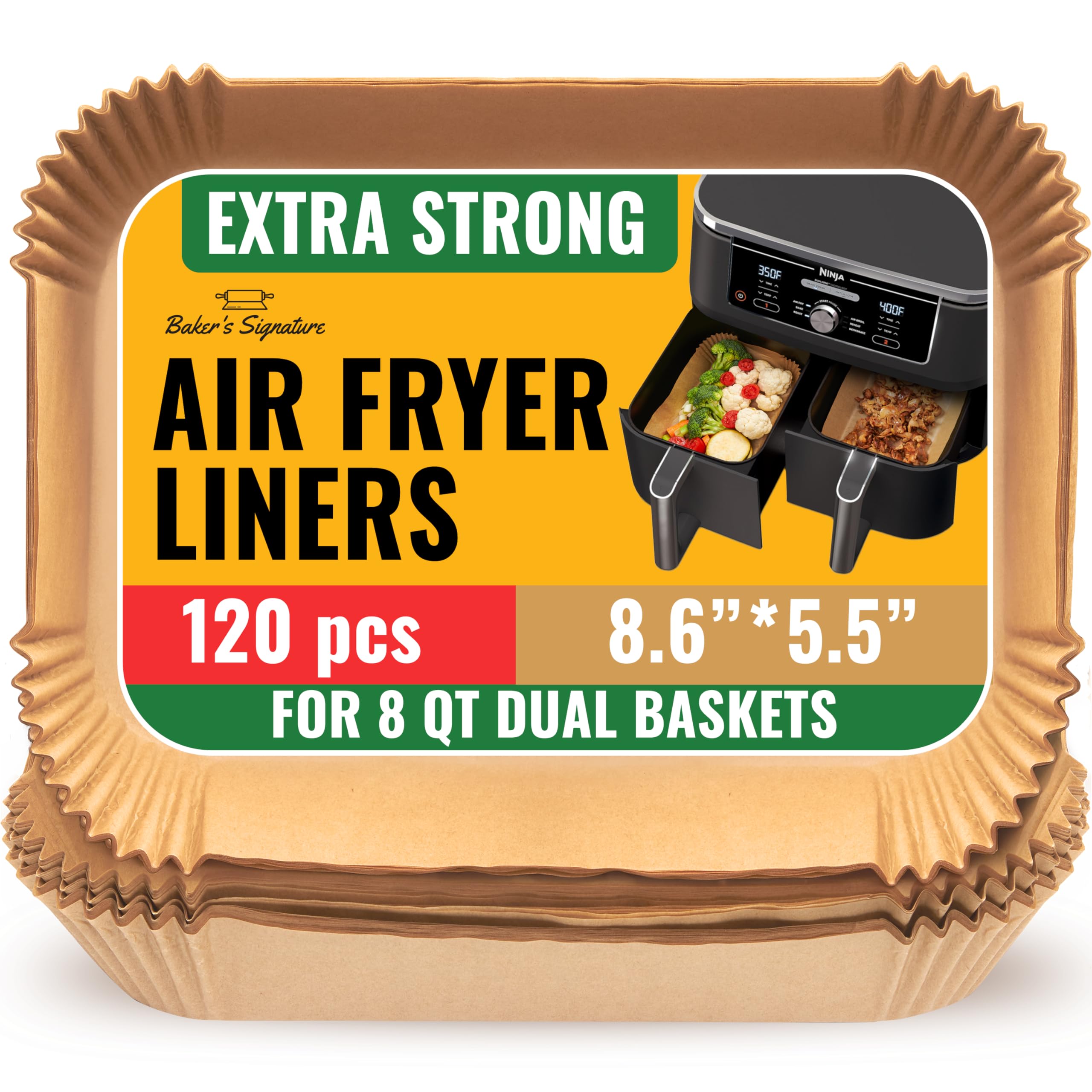 Amazon.com: Air Fryer Liners for Ninja Foodi Dual – 120Pcs Disposable ...