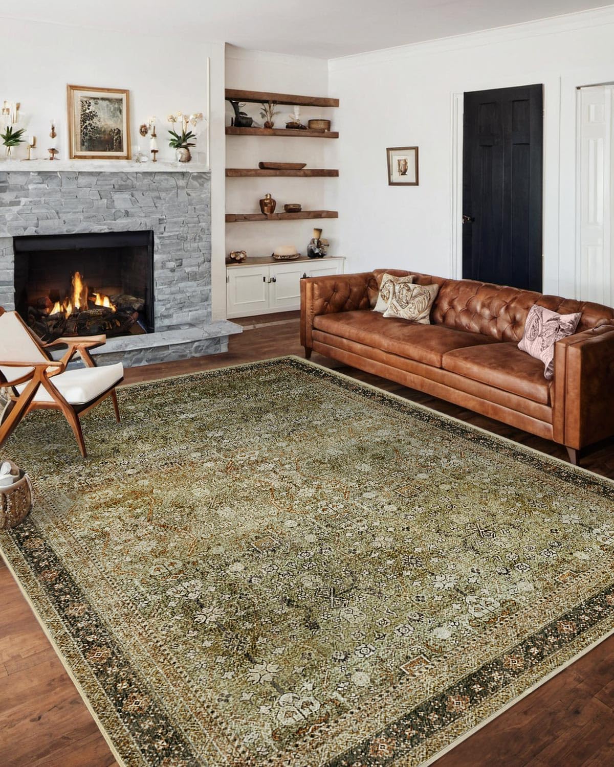 Amazon.com: RELEANY Area Rug 8x10 Washable Rugs Vintage Farmhouse ...