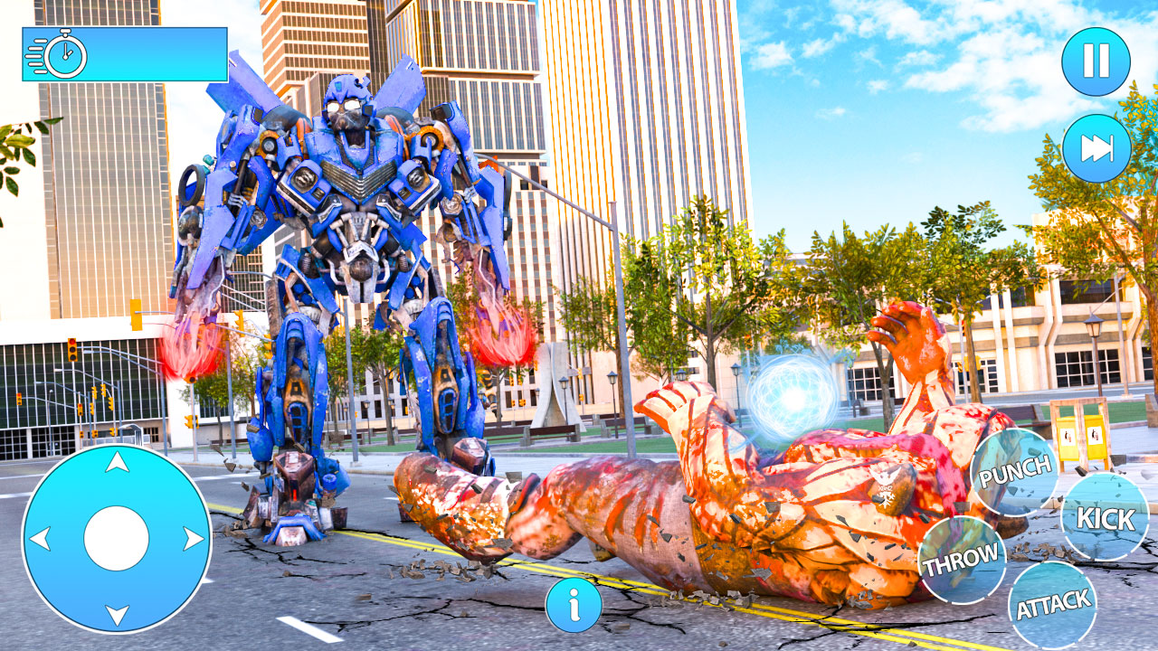 US Police Robot Car War Battle Attack Transformation Game: Real ...