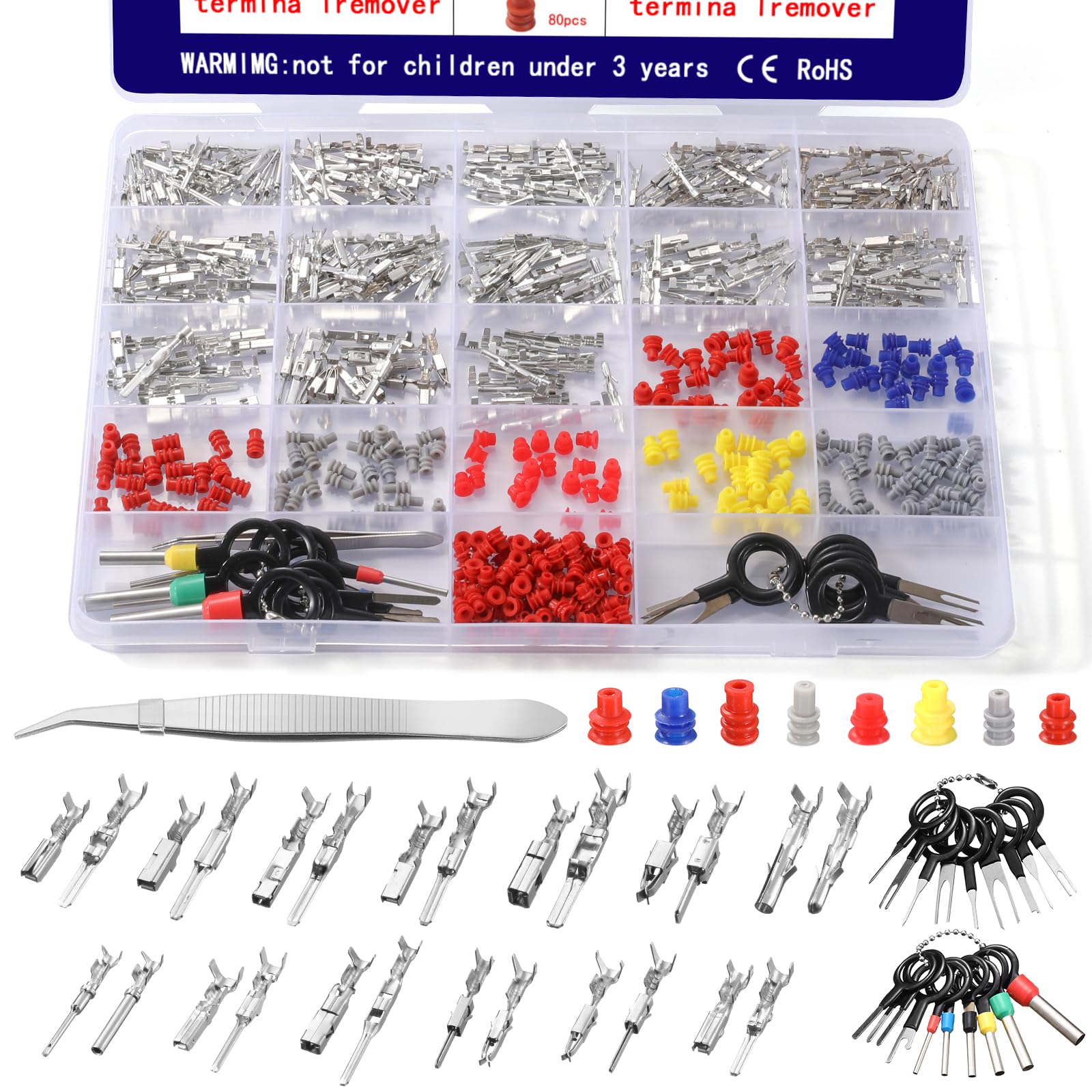 SOCONT - Kit de conectores de terminales de 26 tipos, pines de conector ...