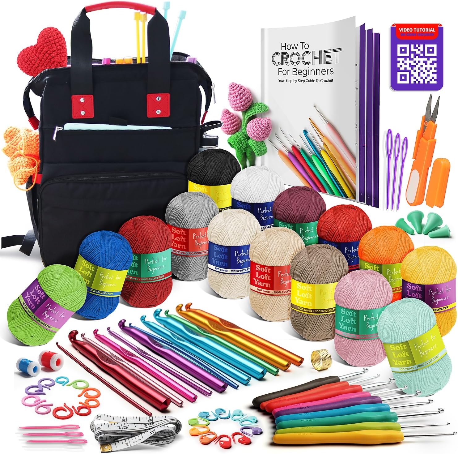 Amazon.com: Crochet Kit for Beginners Adults and Kids - Beginner ...