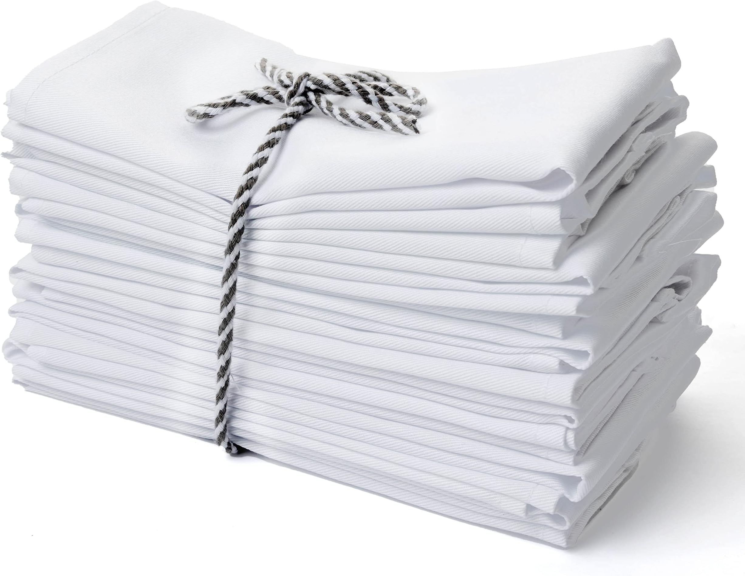 Amazon.com: LA Linen 10-Pack Poly Poplin Napkin, Soft Cloth Napkins ...