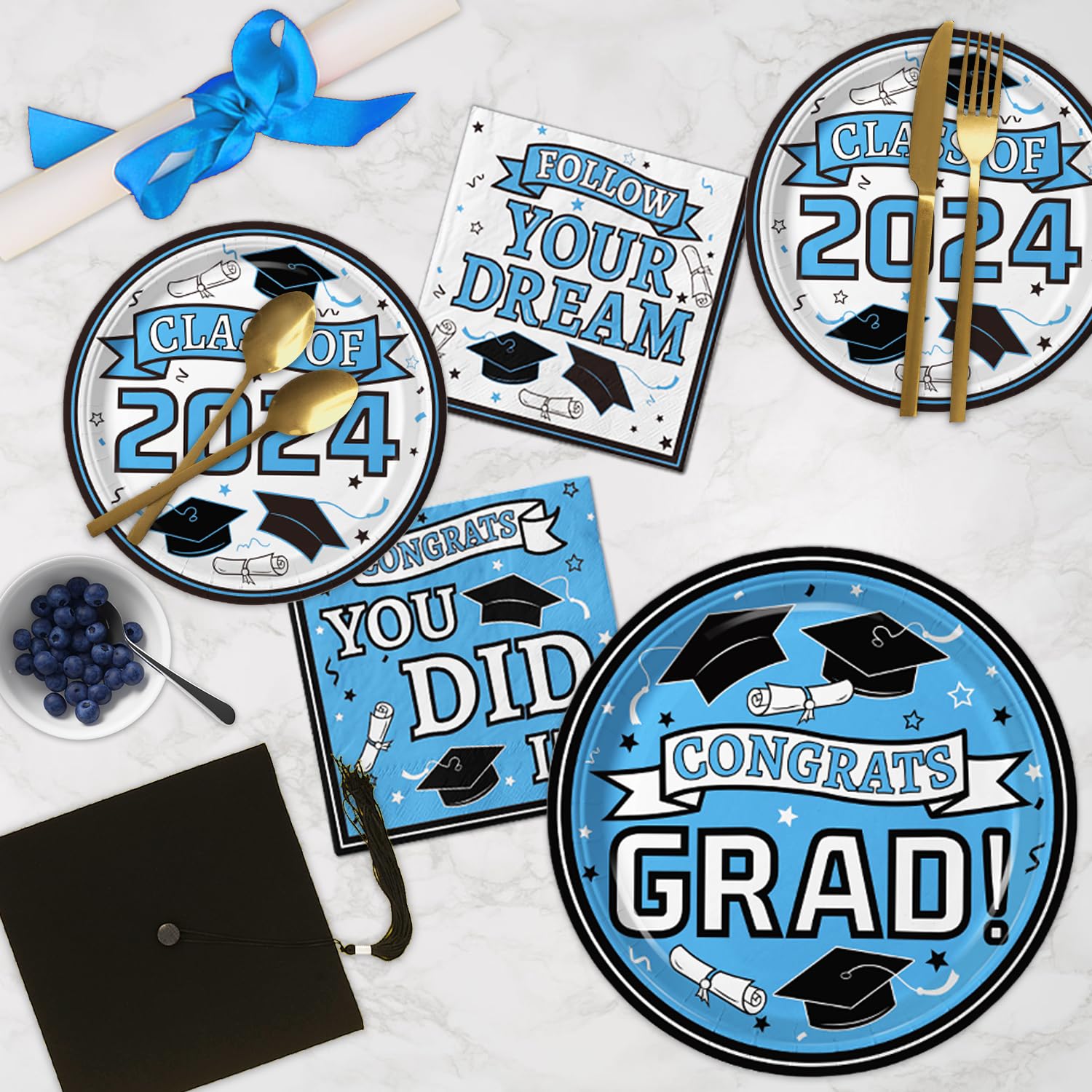 Snapklik.com : Graduation Plates And Napkins 2024 Graduation Party ...