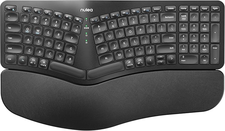 Amazon.com: Nulea RT05B Wireless Ergonomic Keyboard, Split Keyboard ...