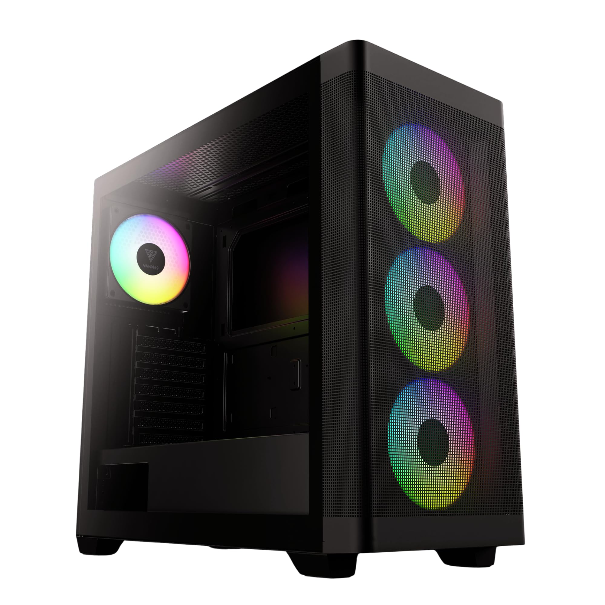 Buy GAMDIASATX Mid Tower Computer Case Tempered Glass, Gaming PC Case ...