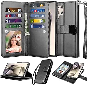 Amazon.com: Njjex Galaxy S24 Ultra Case, for Samsung Galaxy S24 Ultra Wallet Case, [9 Card Slots ...