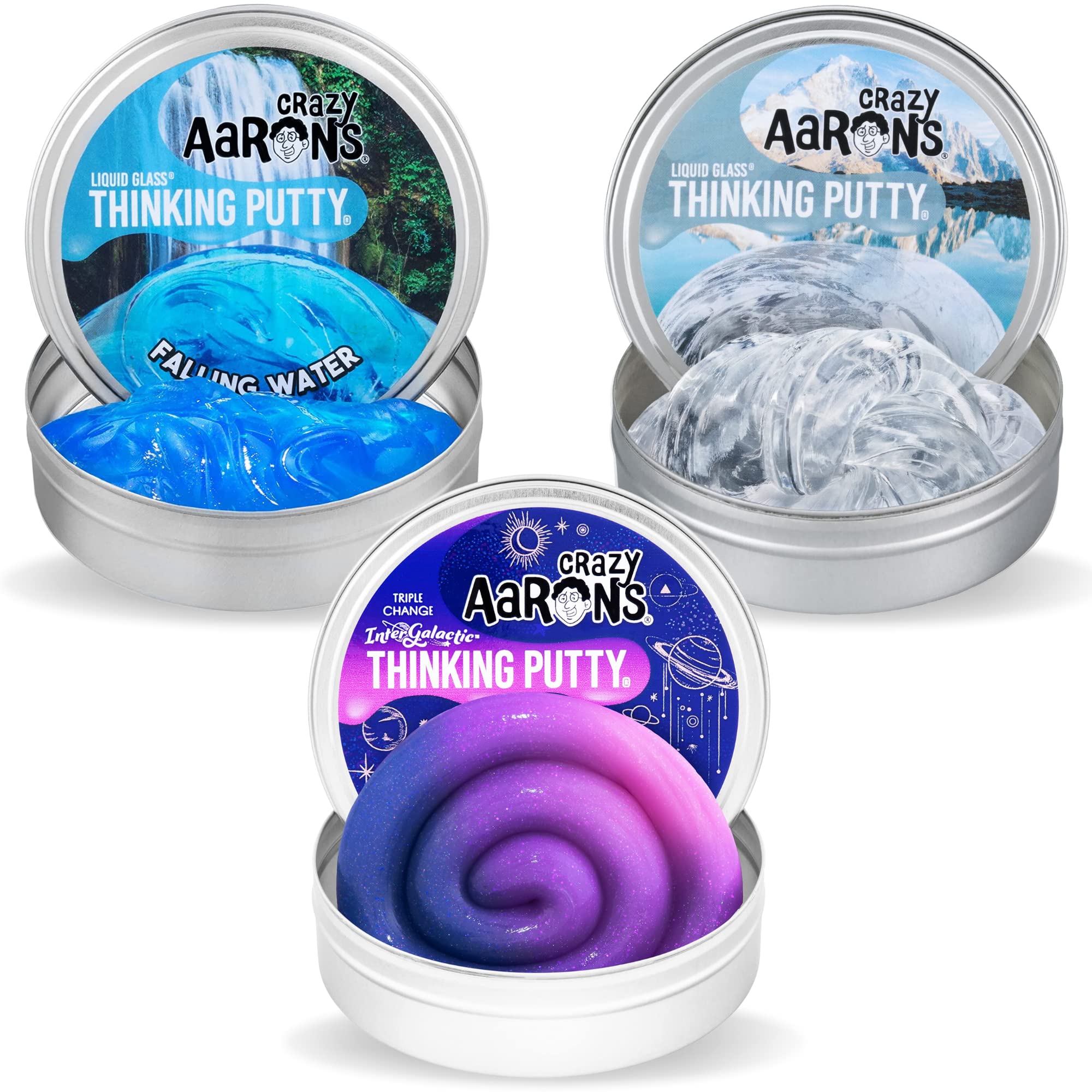 Amazon.com: Crazy Aaron's Intergalactic Color Changing & Crystal Clear Thinking Putty Bundle ...