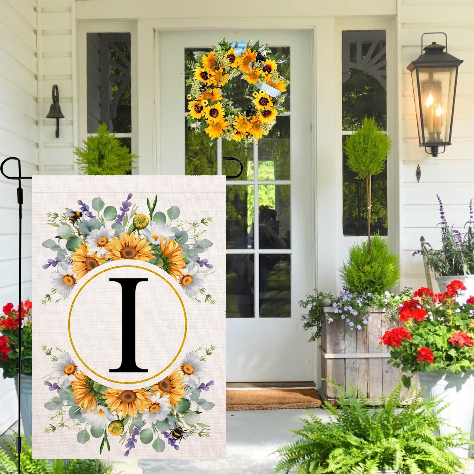 Snapklik.com : Monogram Letter Garden Flag Outside 12x18 Inch Double ...