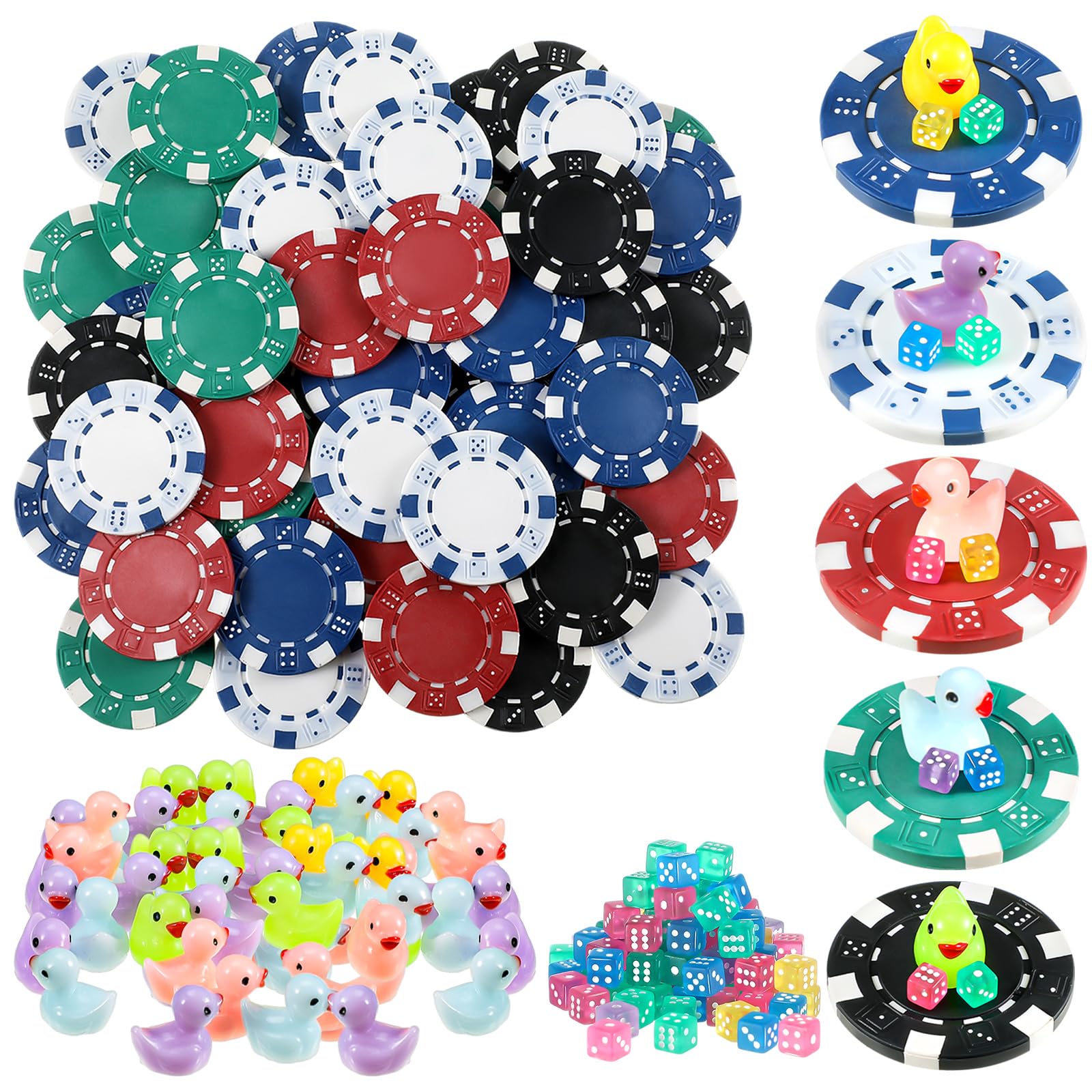Snapklik.com : 200 Pcs Duck Games Set Includes 50 Small Mini Ducks 100 ...