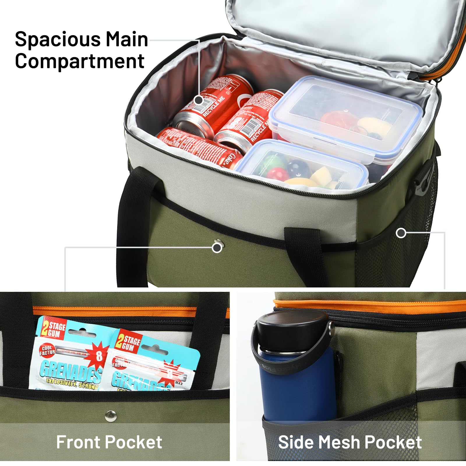 Snapklik.com : MIER Large Lunch Box For Men Insulated Big Lunchbox ...