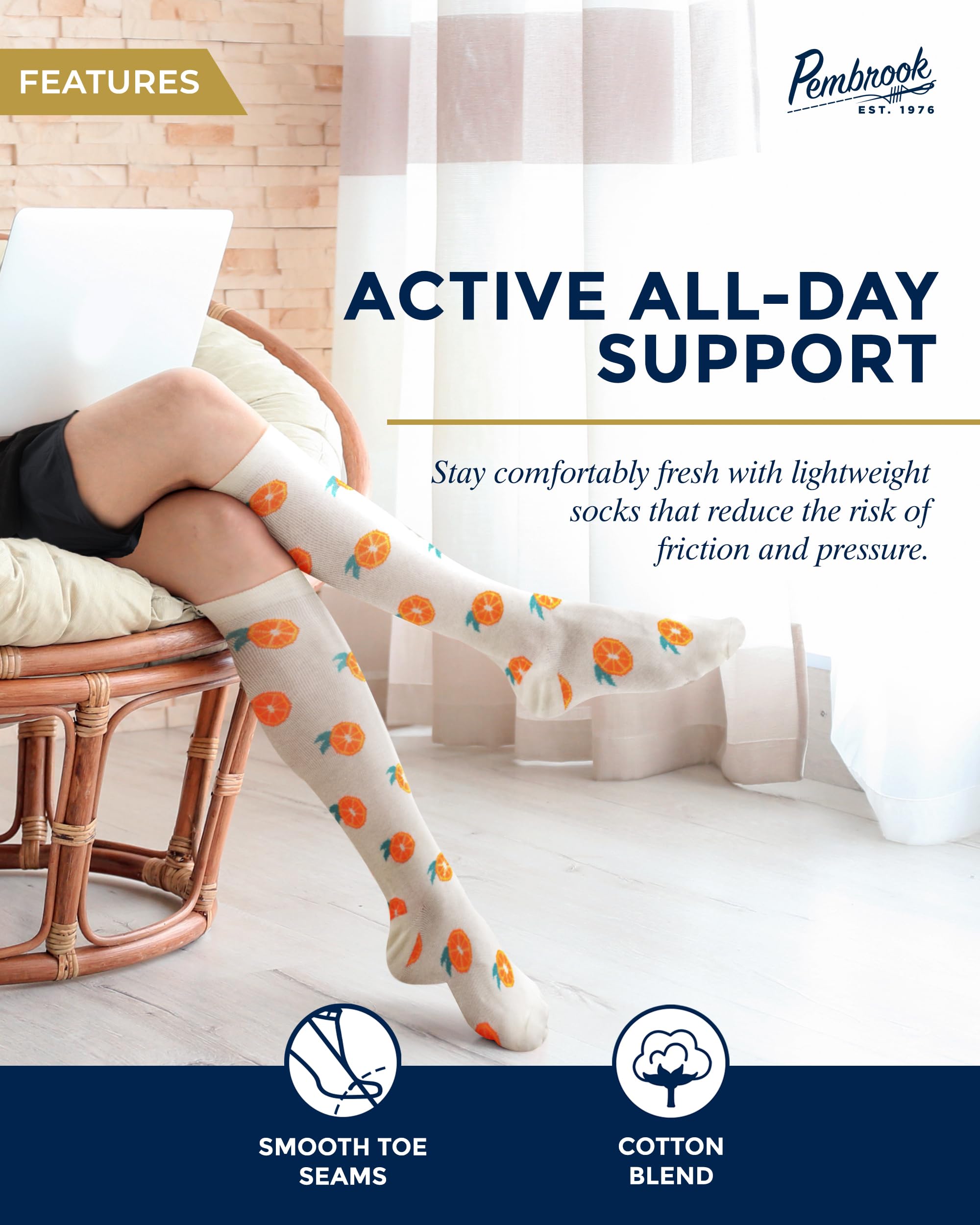 Snapklik.com : Light Compression Socks For Women - 6 Pairs 8-15 mmHg ...