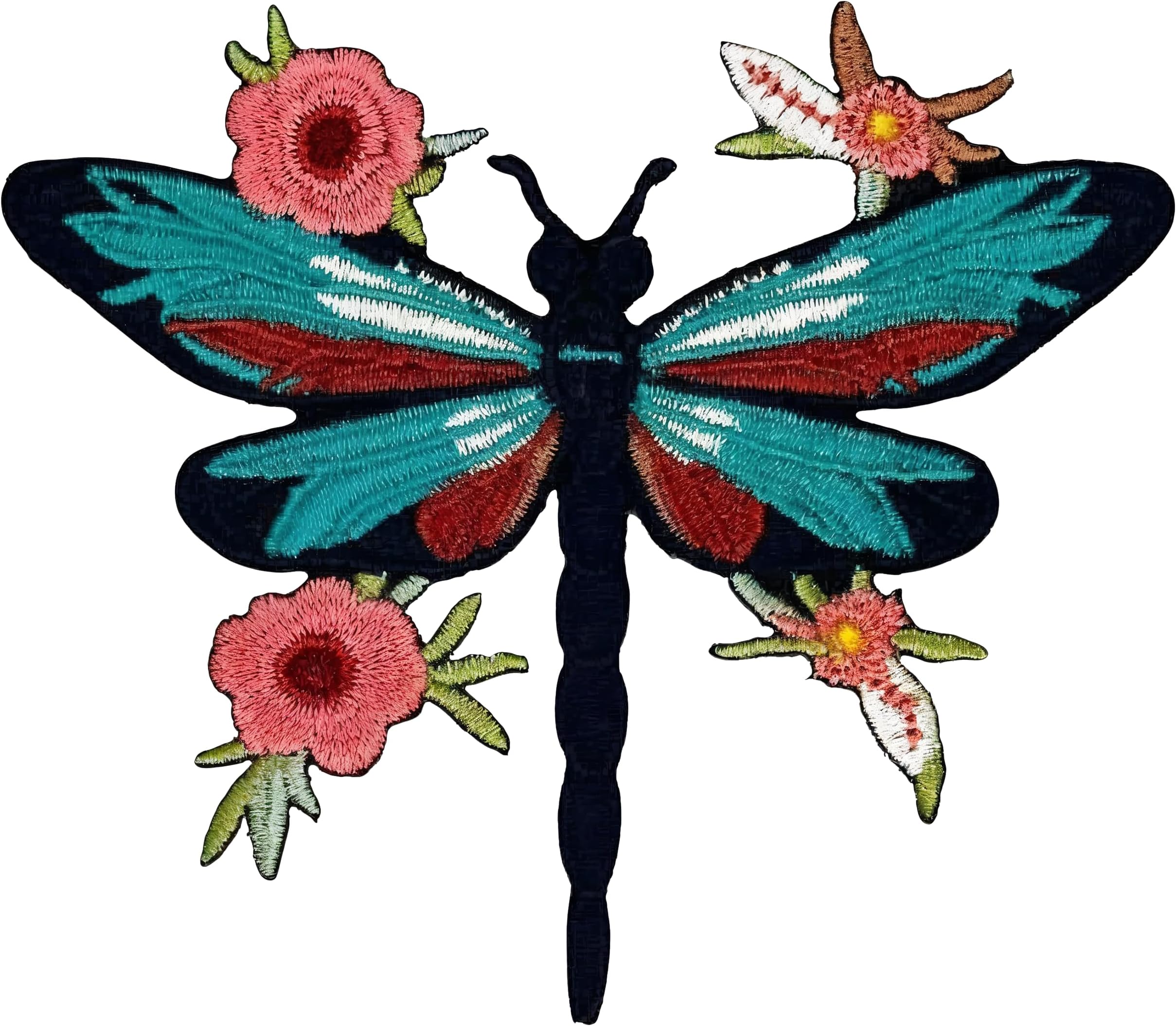 Amazon.com: 9 Pcs Embroidered Cartoon Dragonfly Patch Iron On Patches ...