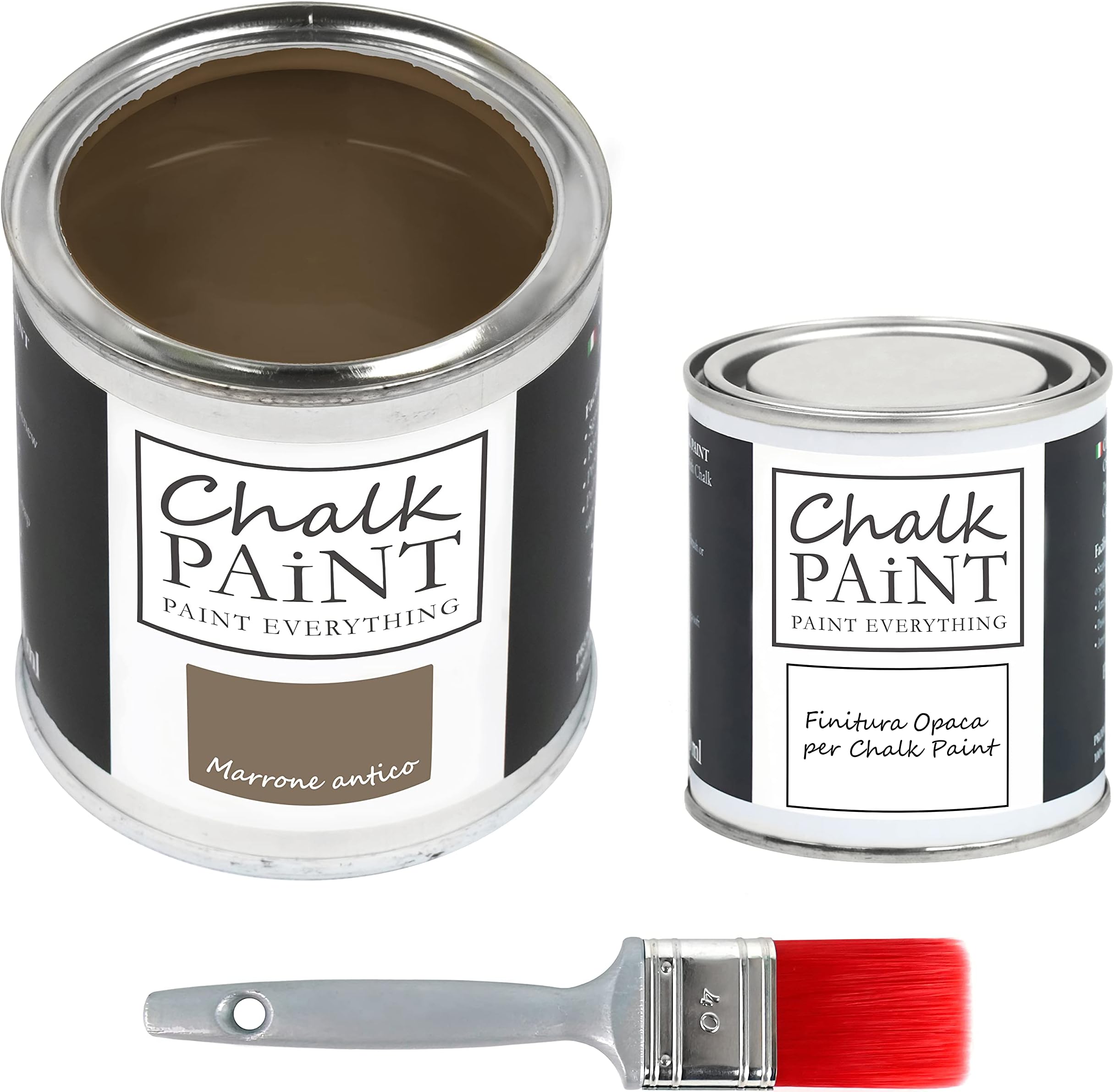 CHALK PAINT EVERYTHING Marrone Antico 250 ml - SENZA CARTEGGIARE Colora ...