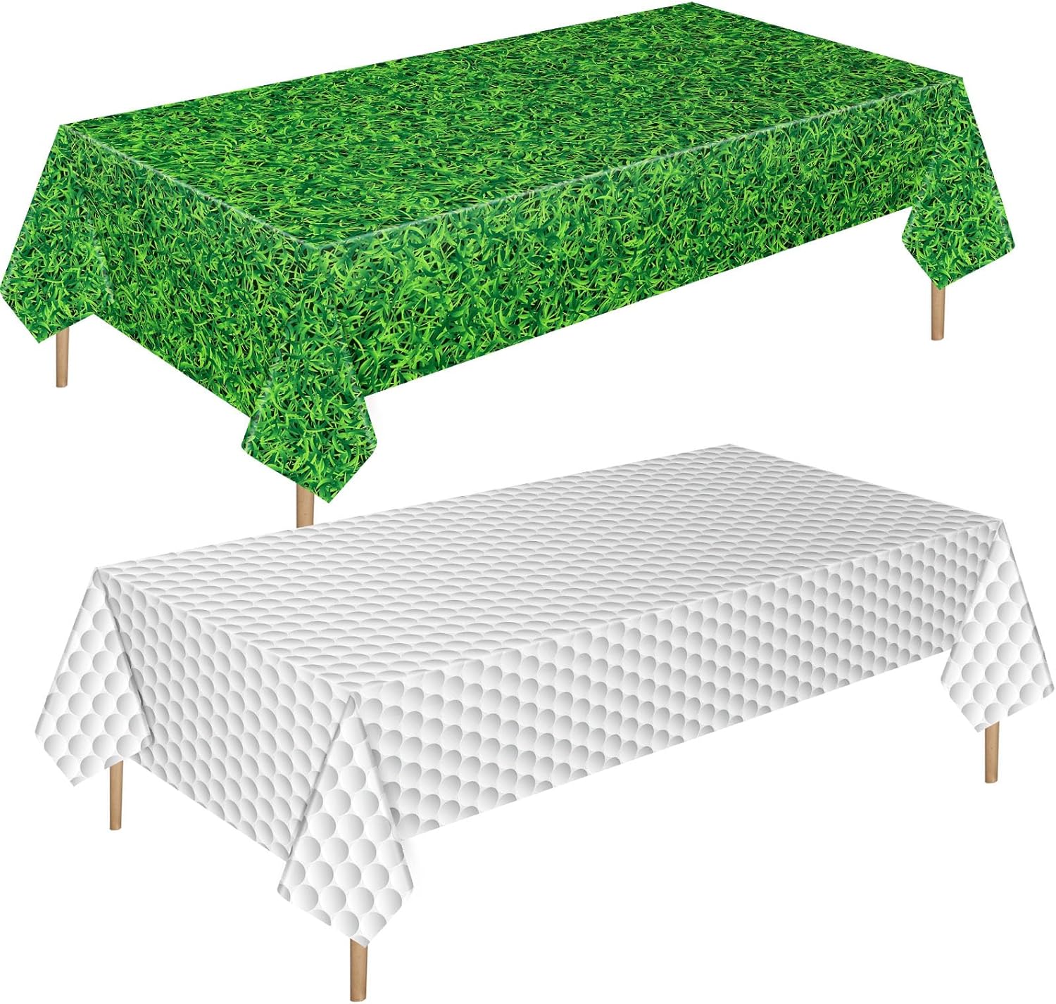 Amazon.com: Mixweer 2 Pcs Golf Plastic Tablecloth 54 x 108 Inch Golf ...