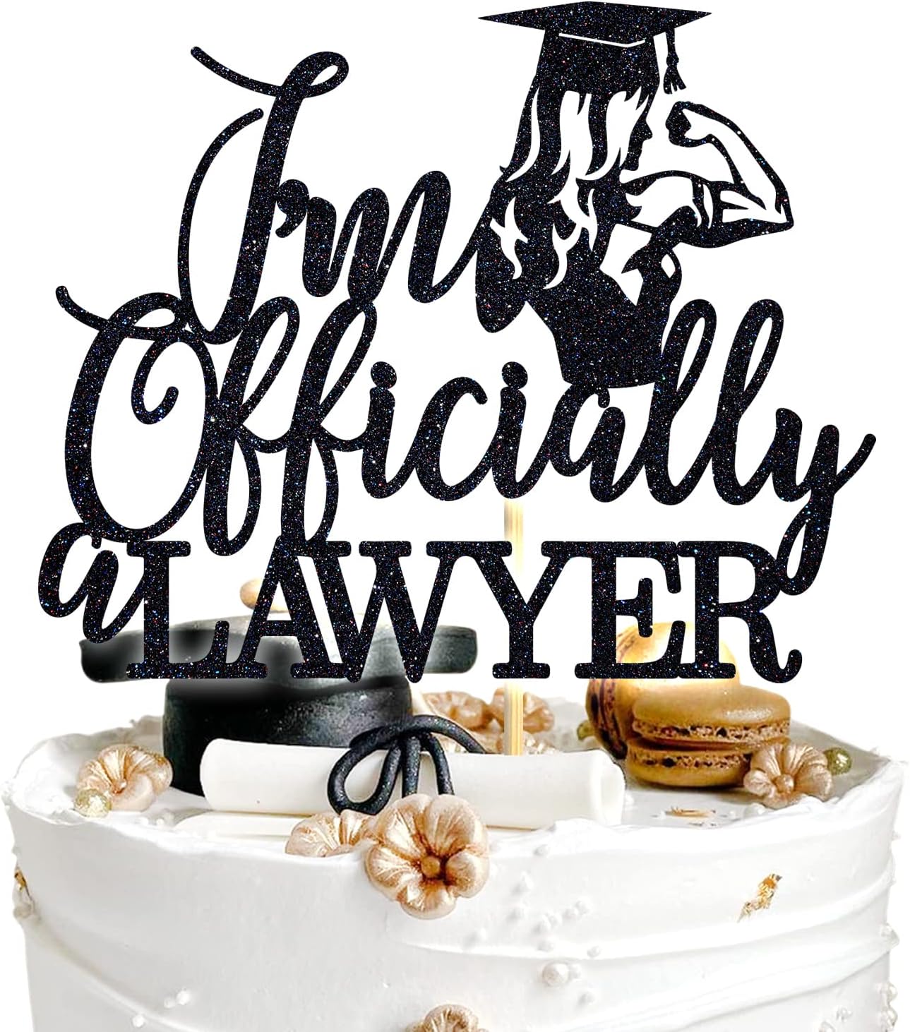 Amazon.com: I'm Officially Lawyer Cake Topper, Congrats Lawyer/Born to ...