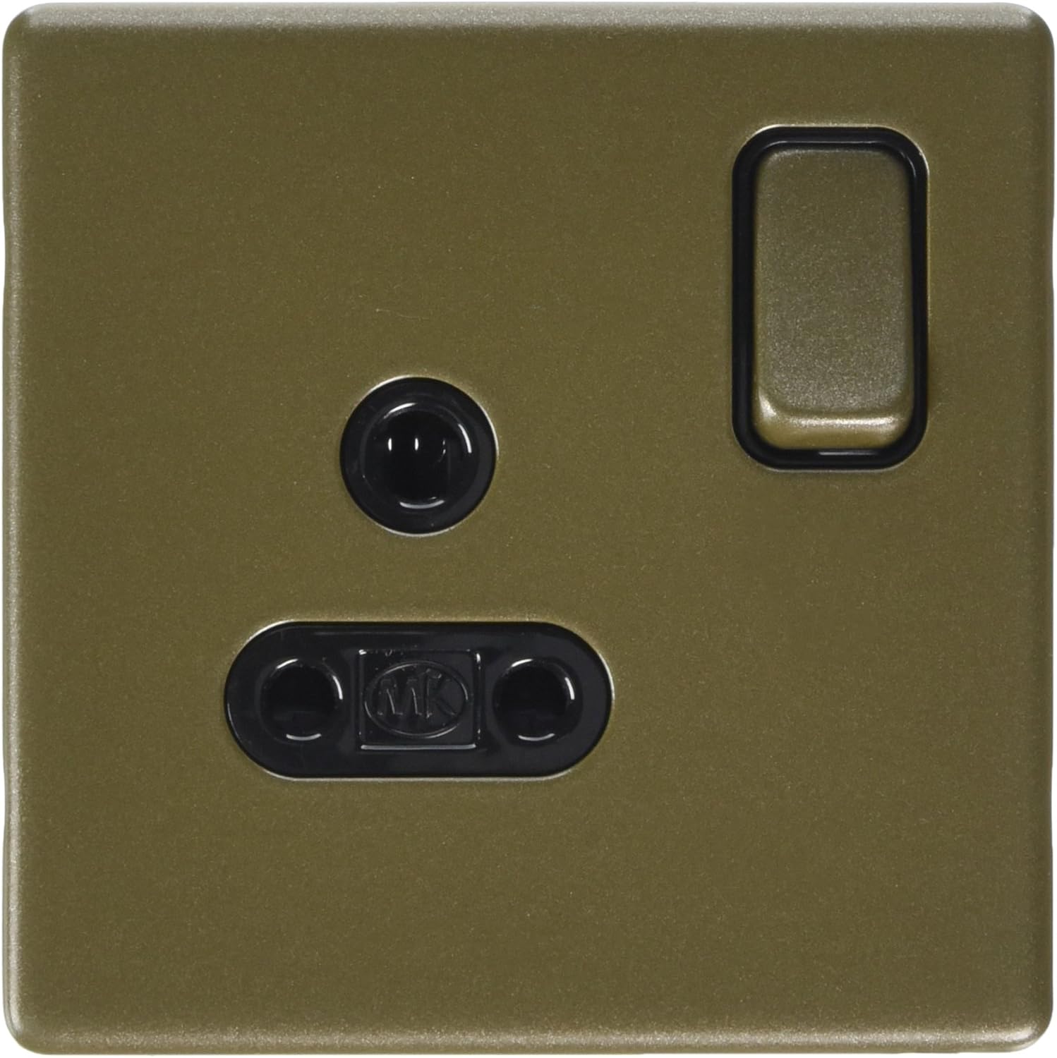 MK Aspect K24382DBZB 5A Round Pin Single Switch Socket - Desert Bronze ...