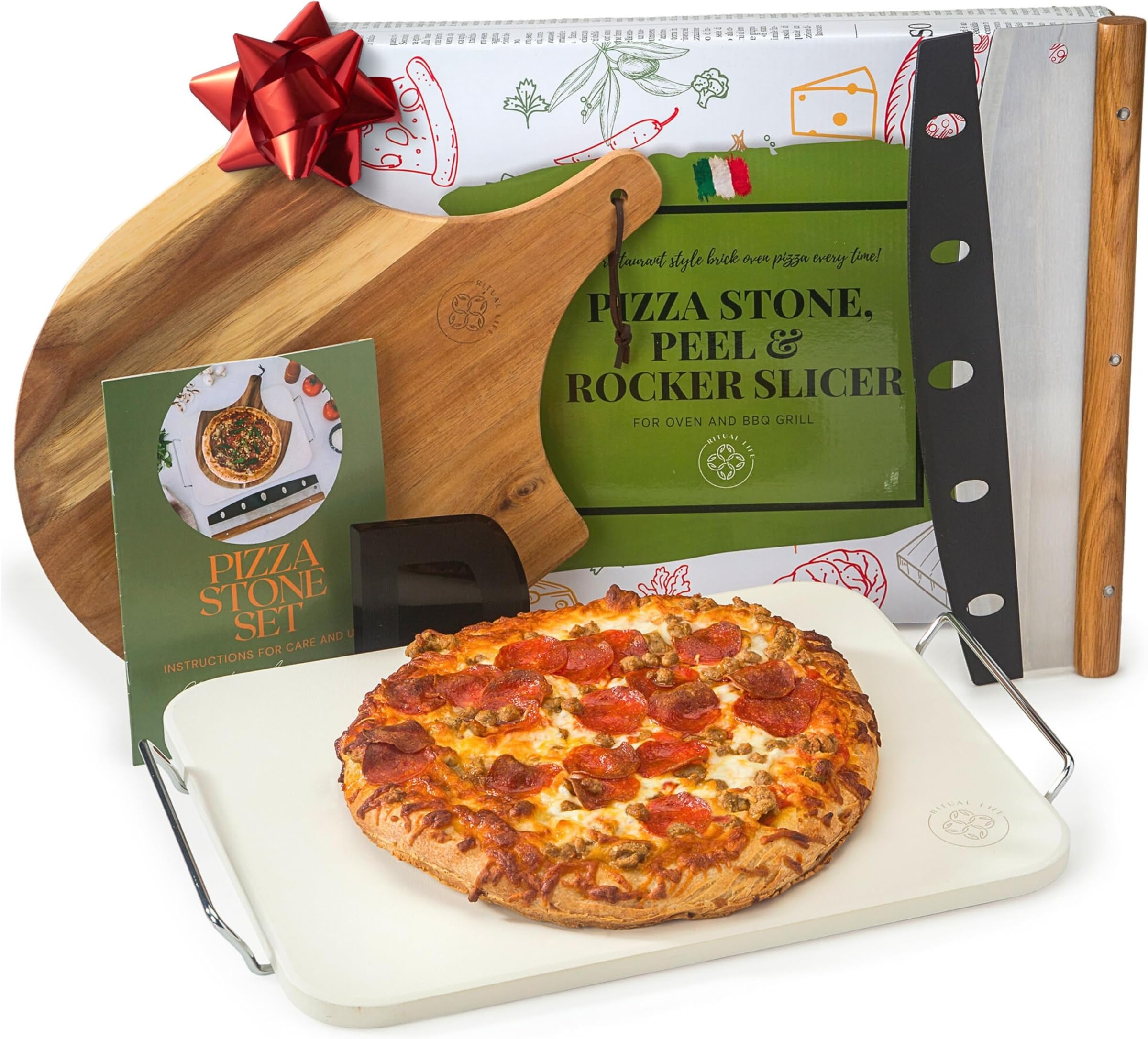 Amazon.com: Fante's Stone Pizza Tools, 13", Stoneware: Home & Kitchen