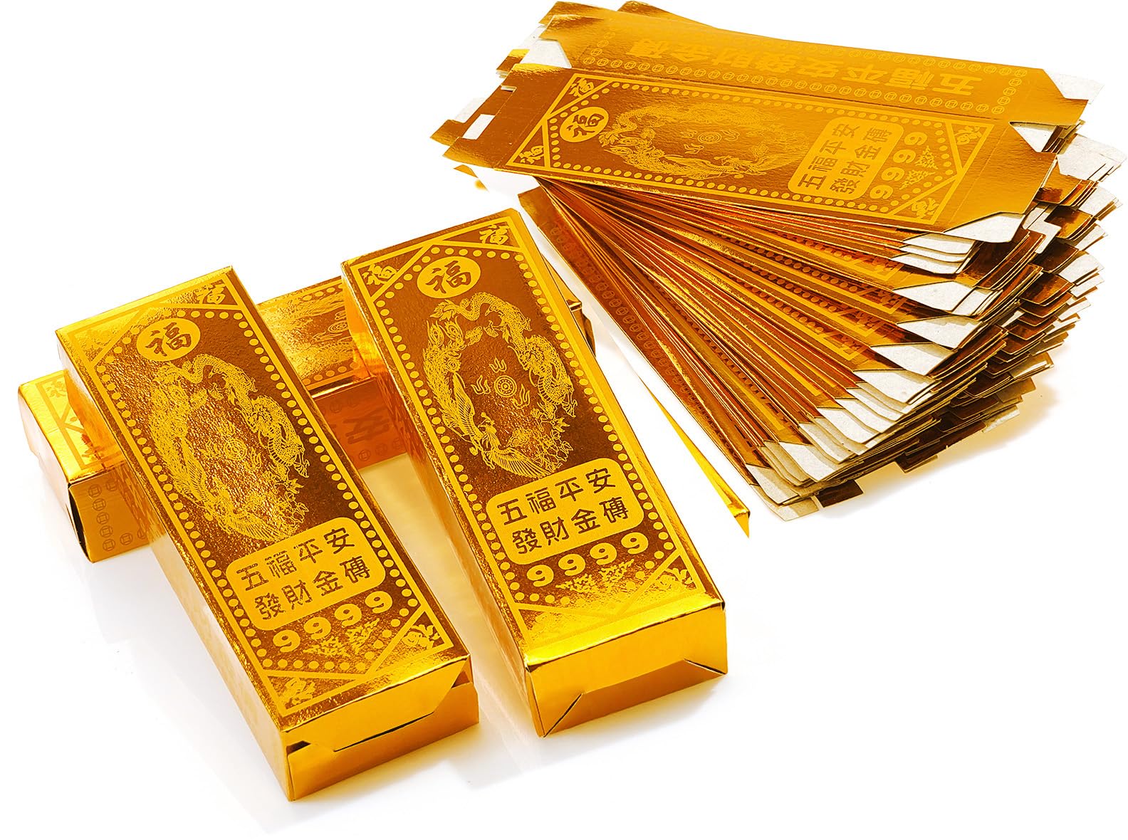 Buy MESU Ancestor Money Joss Paper Golden Bricks Papercraft Sacrificial ...