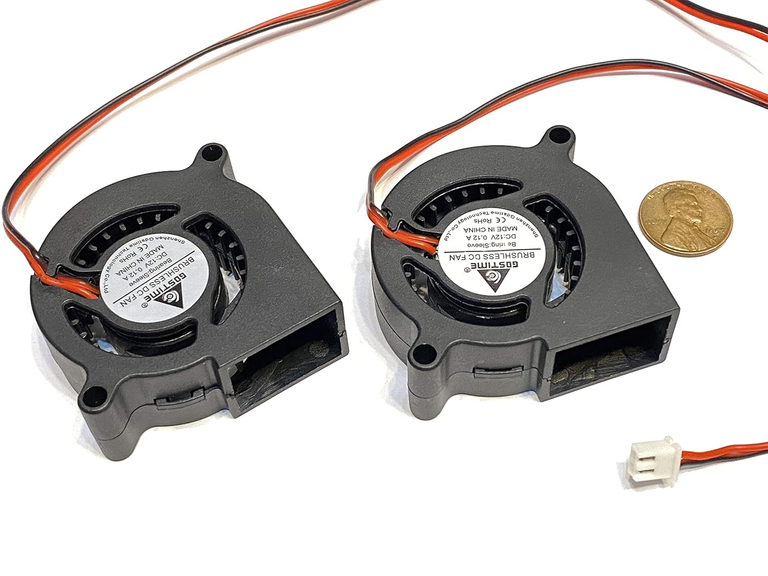 2 Pieces 5020 50mm 5cm 12v fan Brushless Centrifugal Blower computer ...