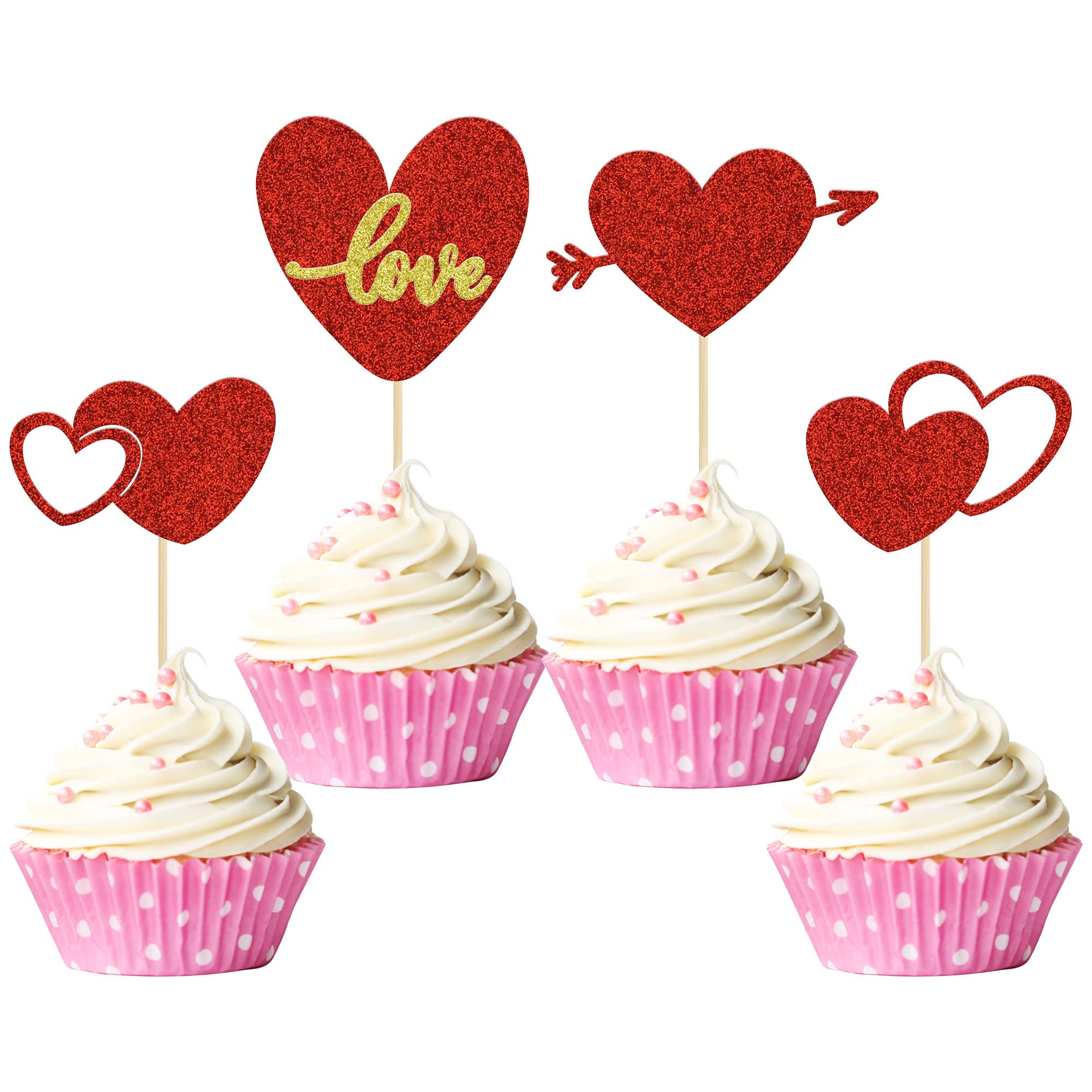 Heart Cupcake Toppers