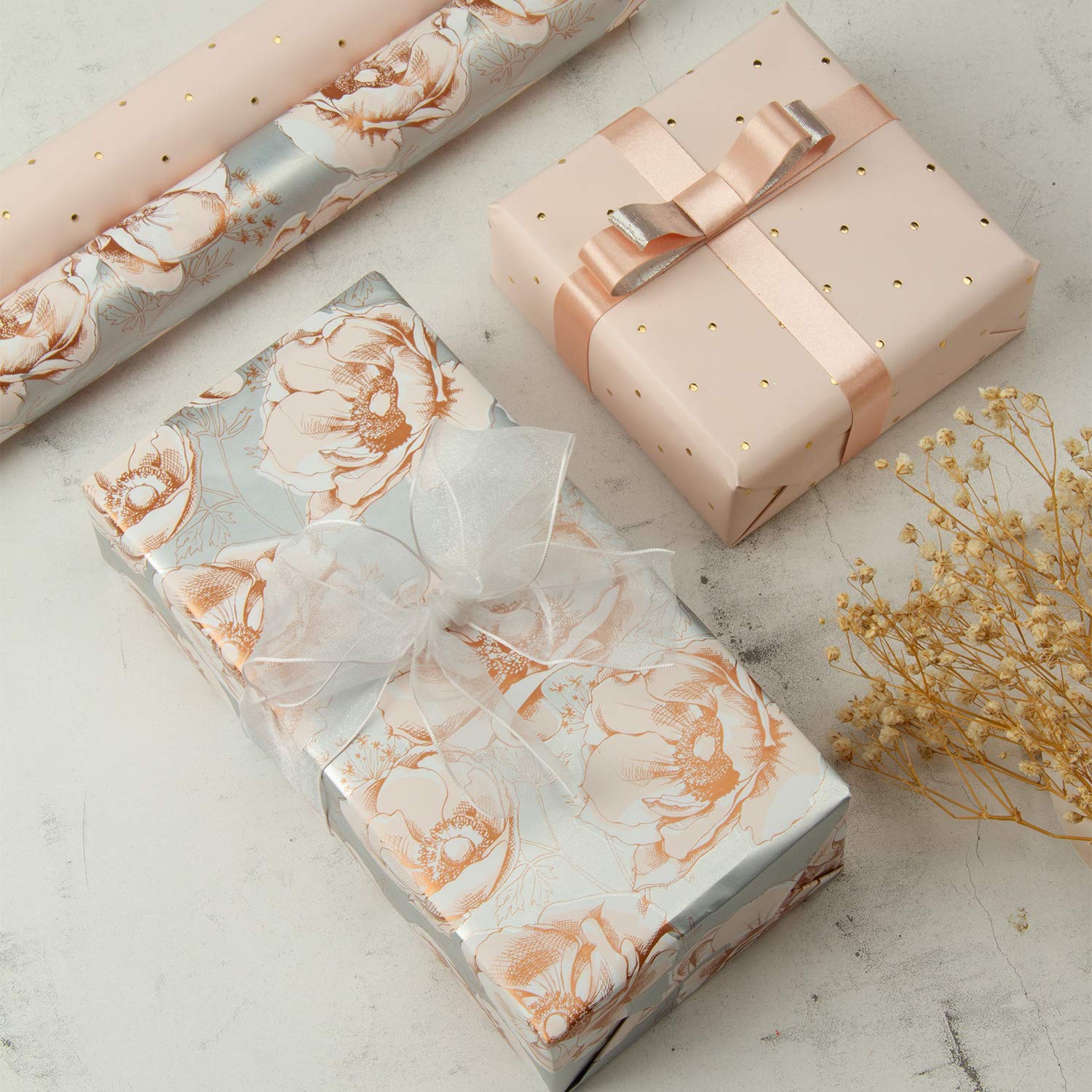 Snapklik.com : WRAPAHOLIC Wrapping Paper Roll - Beautiful Floral Design ...