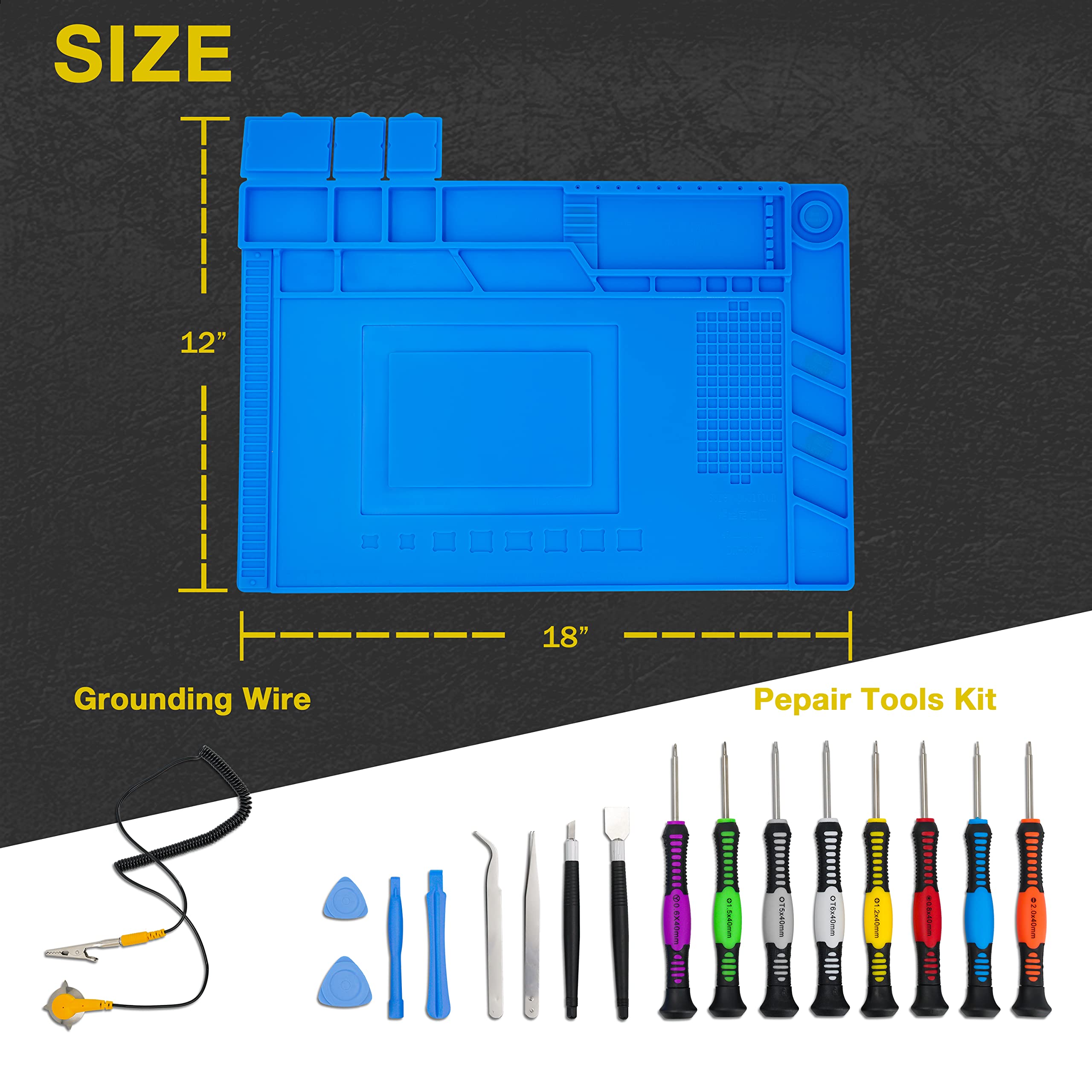 Snapklik.com : KOTTO Anti-Static ESD Safe Magnetic Soldering Mat ...