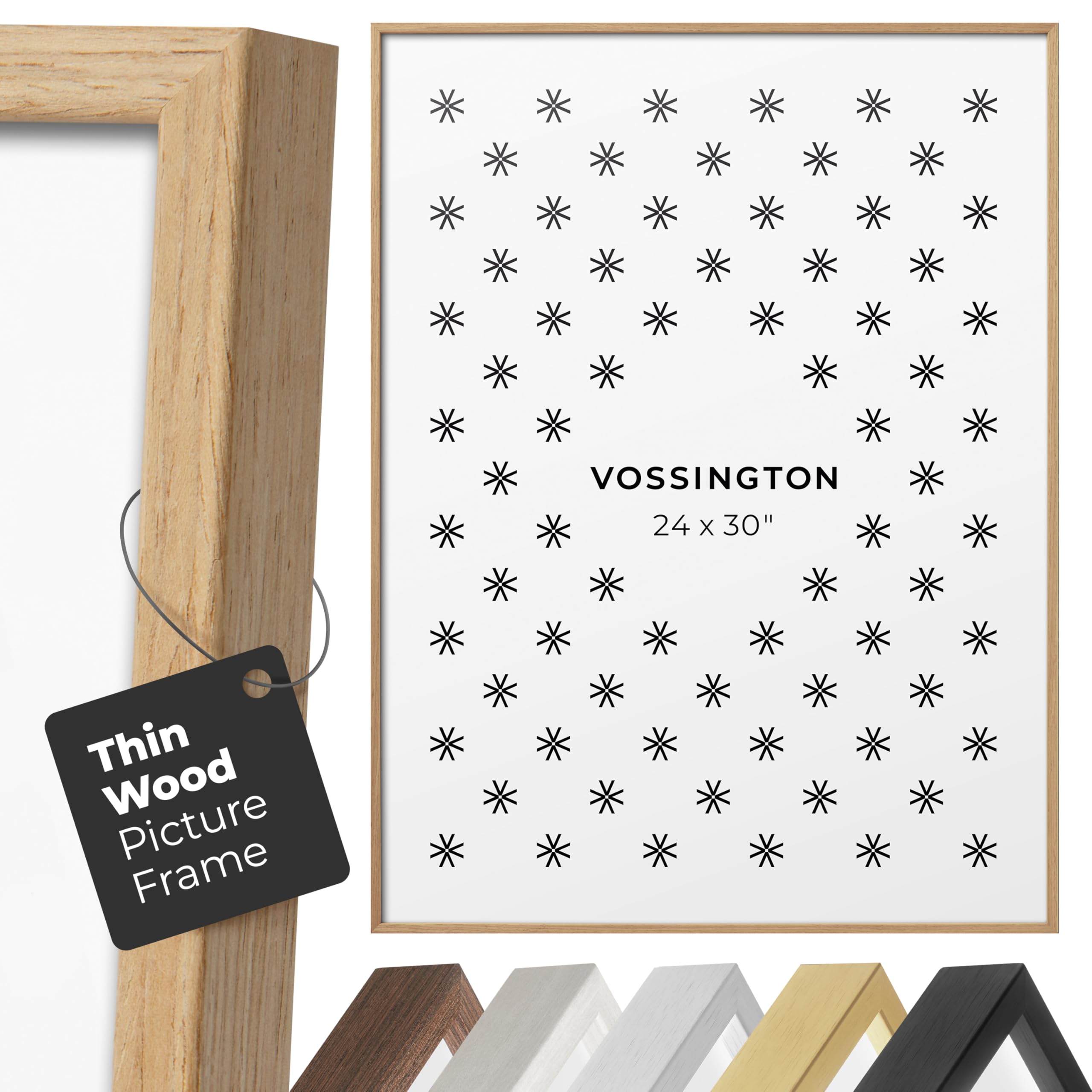 Amazon.com - Vossington 24x30 Frame Oak - Exclusive Thin 24 x 30 Wood ...