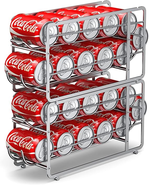Amazon.com: Canyave Soda Can Organizer Storage Rack, 2 Pack Stackable ...