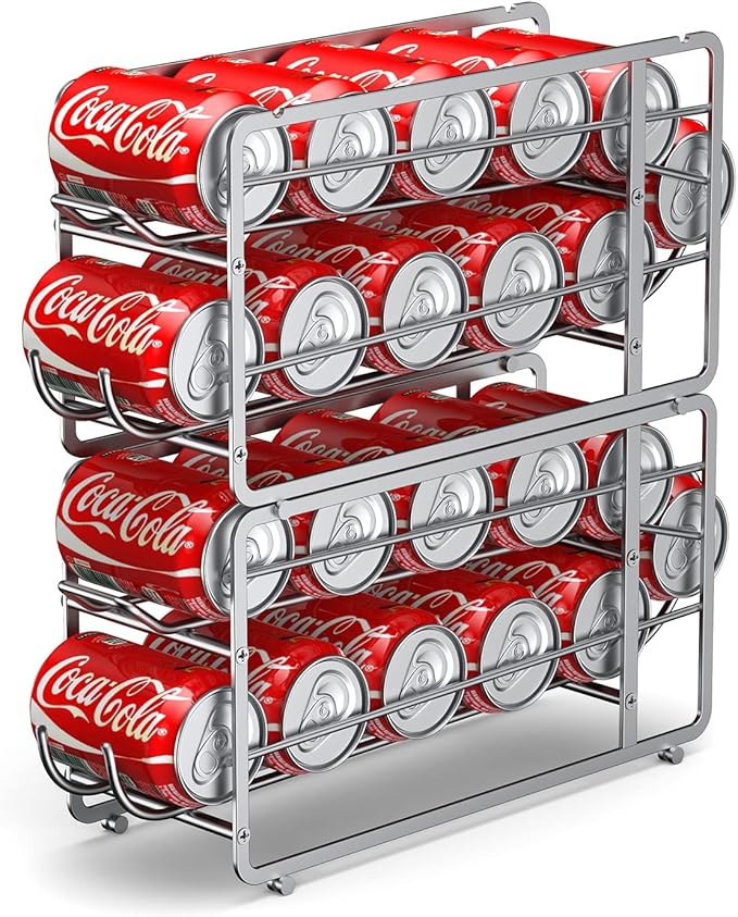 Amazon.com: Canyave Soda Can Organizer Storage Rack, 2 Pack Stackable ...
