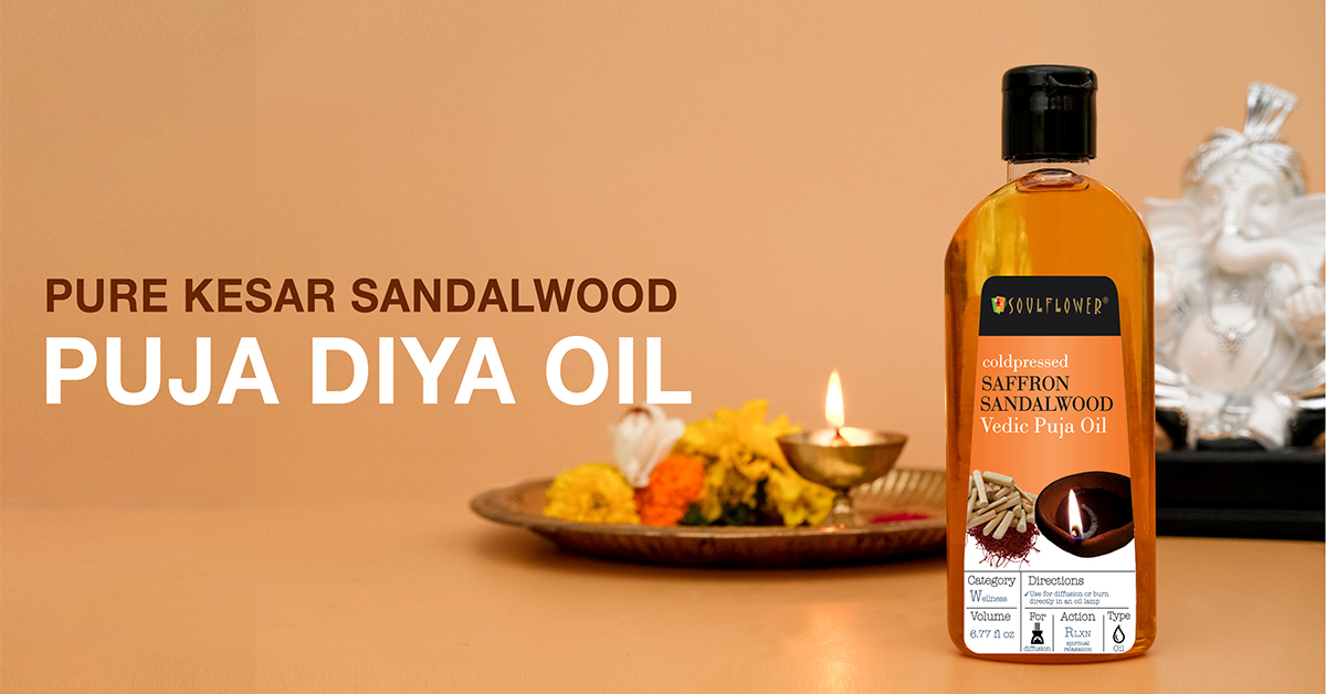 Watch Soulflower Pooja Oil For Home, Diya, Lamp, Ganesh Puja 200ml on ...