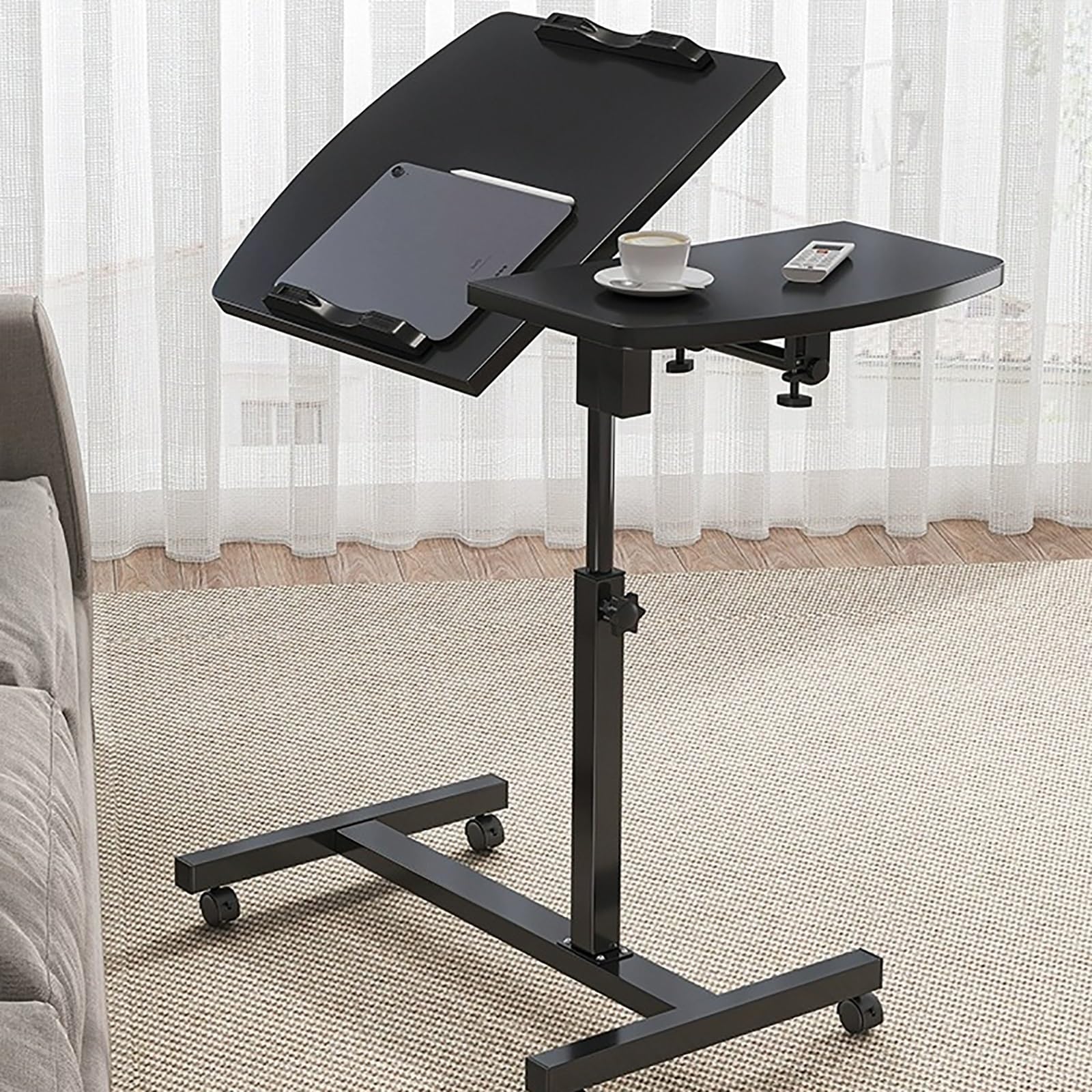 Amazon.com: Mobile Small Stading Desk with Height Adjustable, Mobile ...