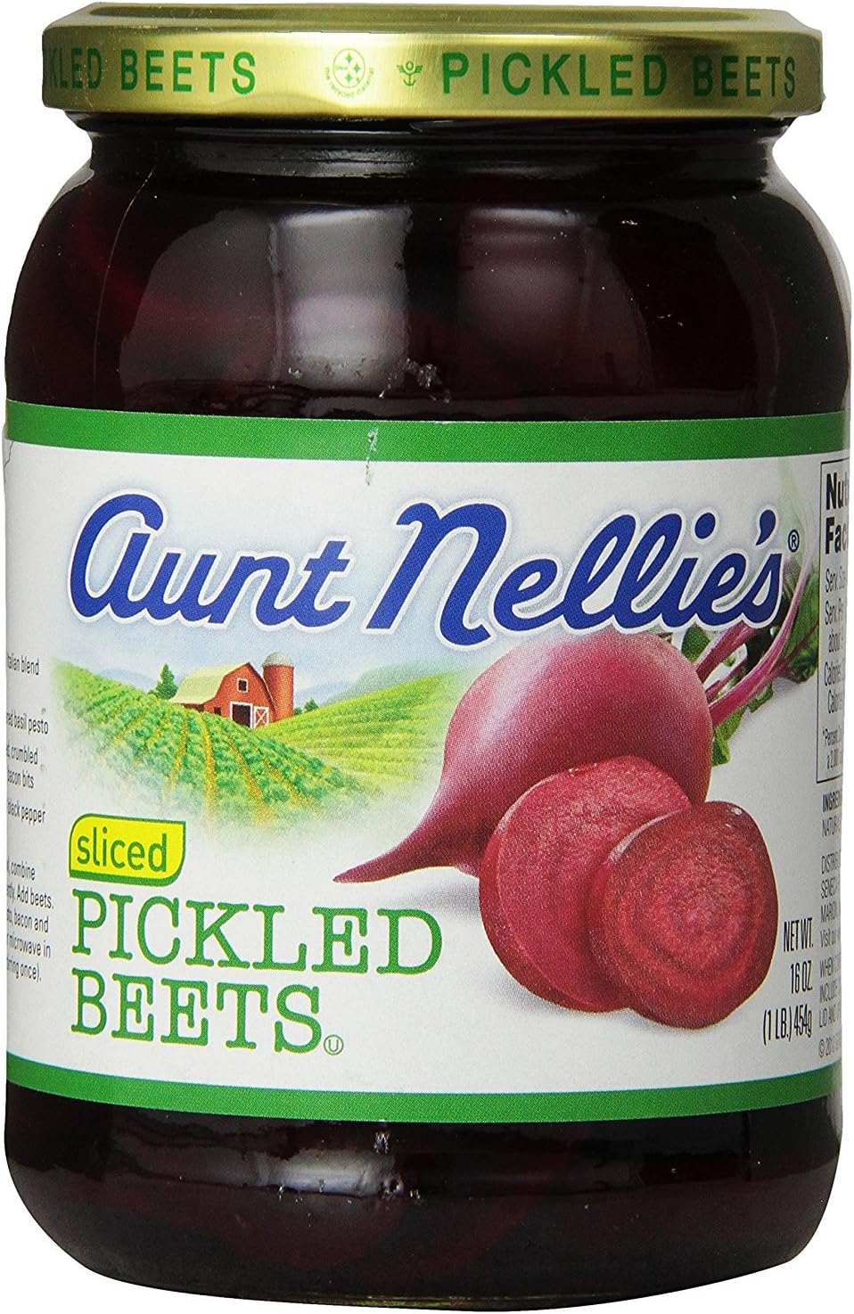 Amazon.com : Aunt Nellie's Sliced Pickled Beets, 16 oz glass jar (4 ...