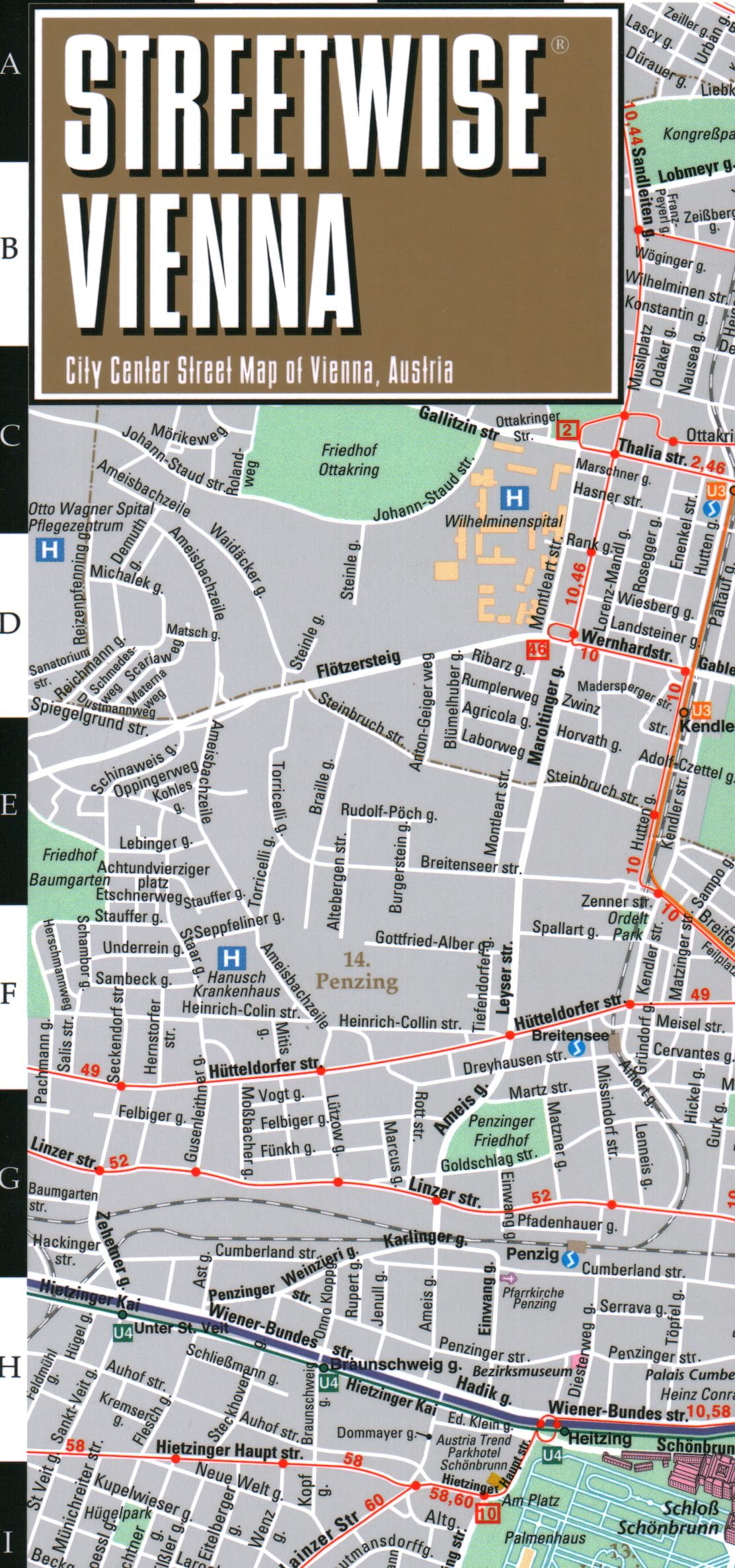 Streetwise Vienna Map - Laminated City Center Street Map of Vienna ...