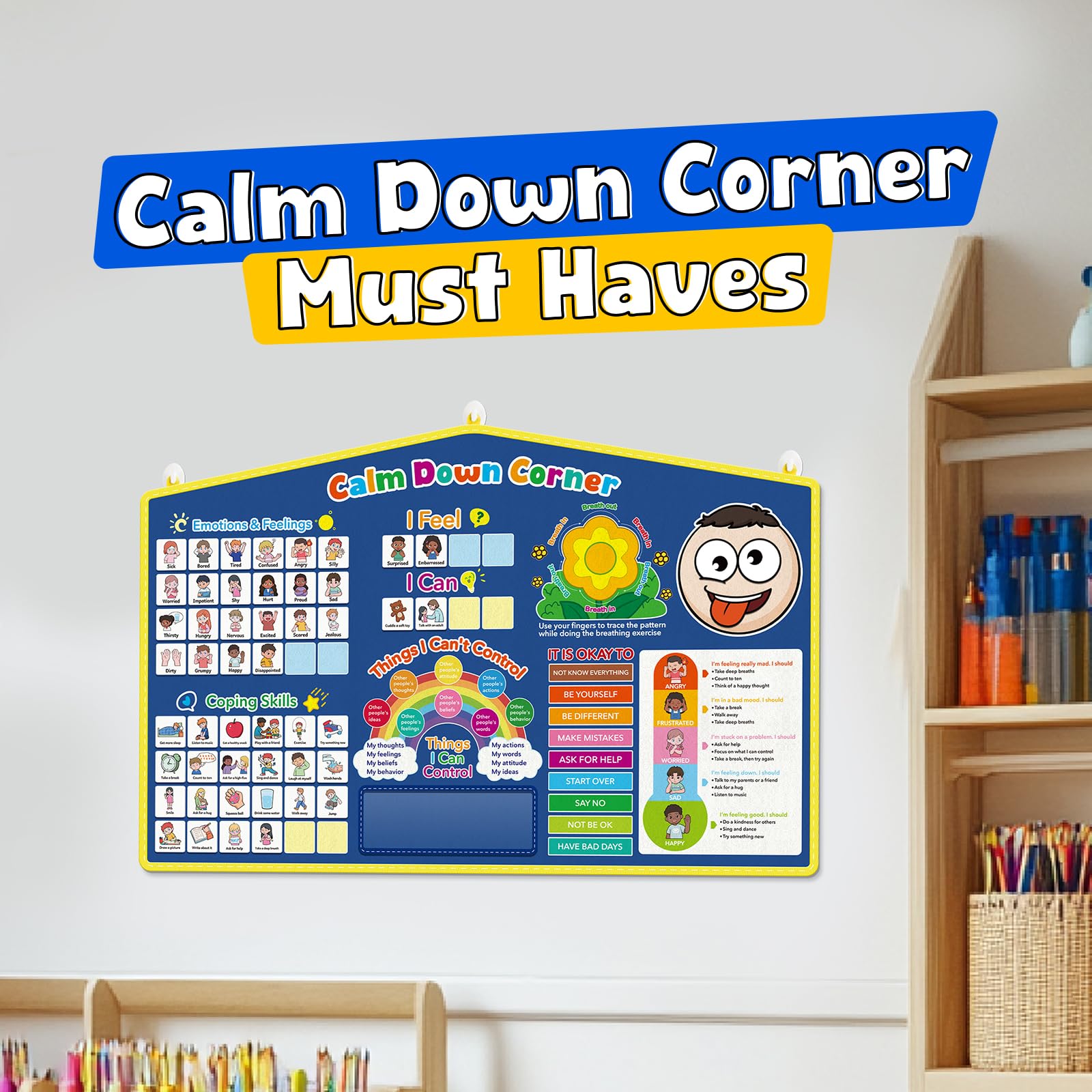 Emotional Learning Tools Feelings Chart For Kids - Calm Down Corner ...