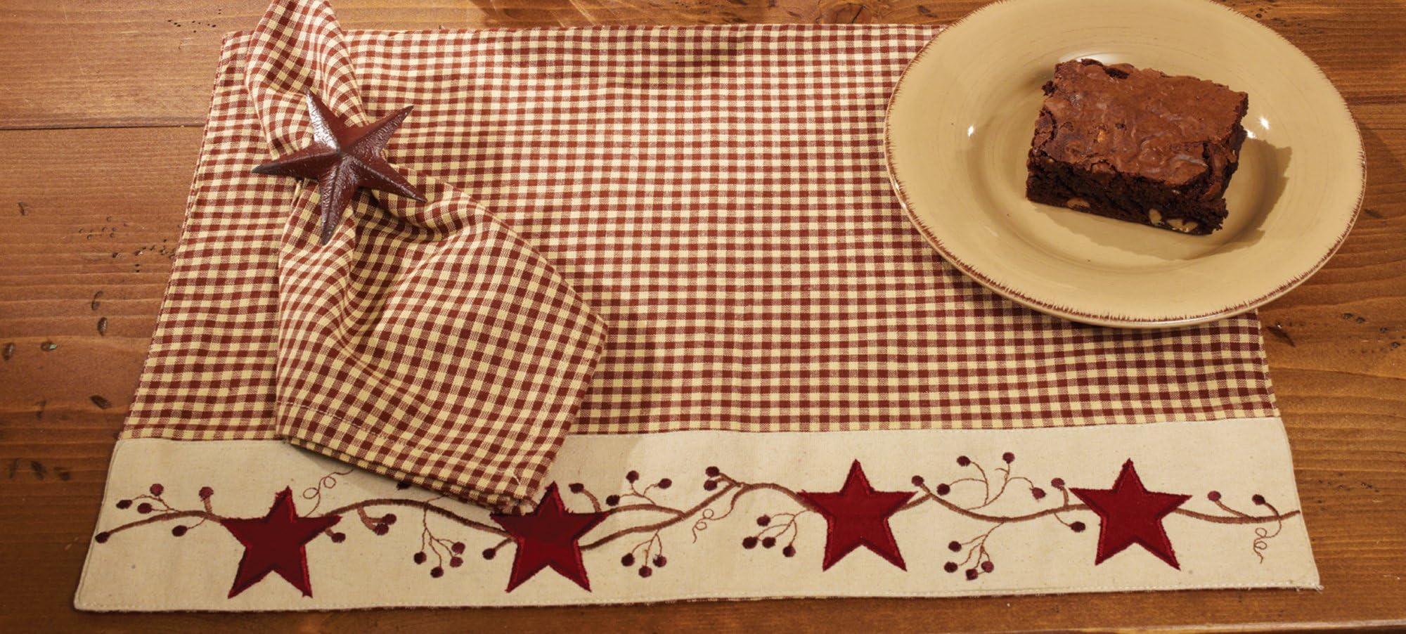 Amazon.com: Park Designs Red Sturbridge Placemat Set of 4 : Home & Kitchen