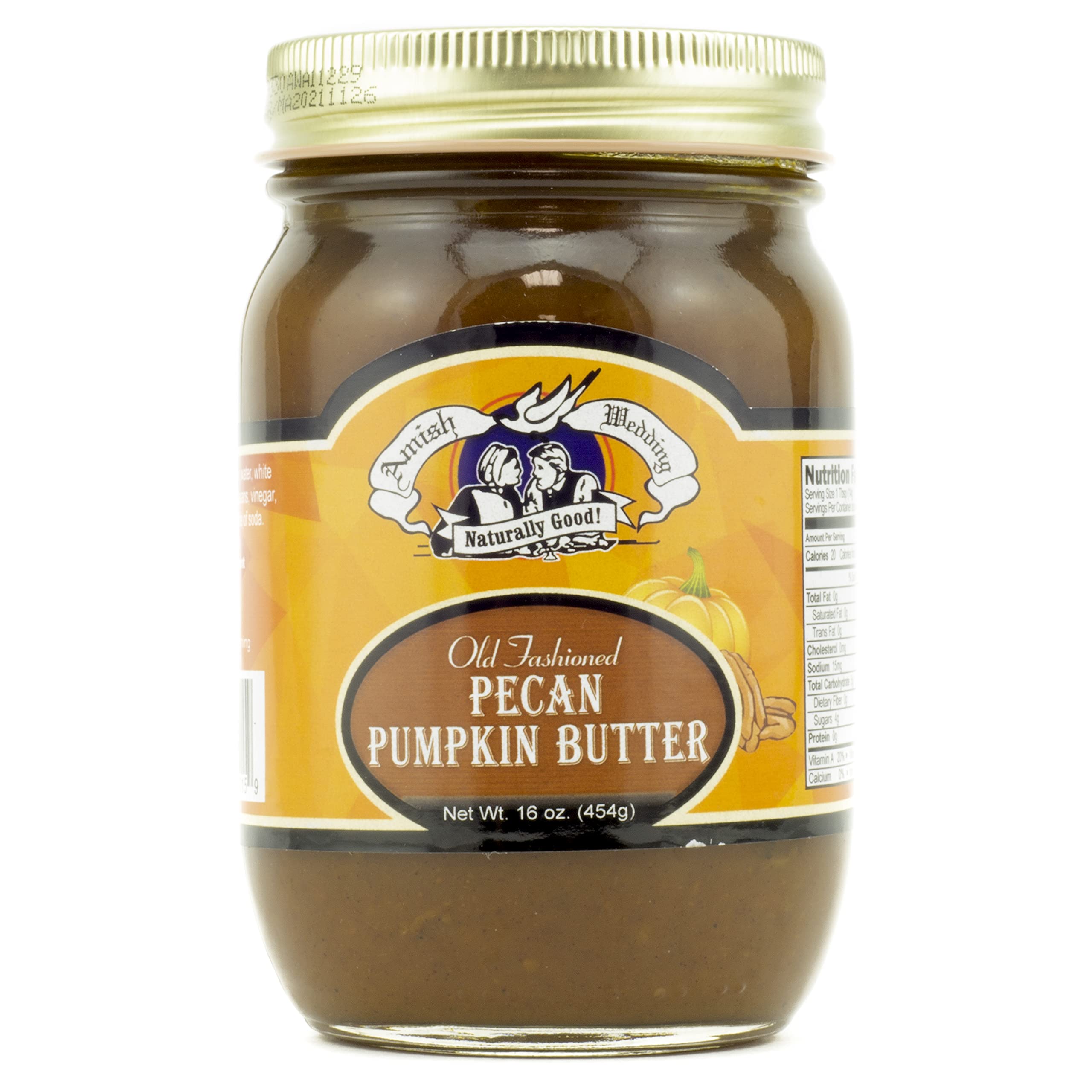 Amazon.com : Amish Wedding Old Fashioned Pecan Pumpkin Butter 16 Ounces ...
