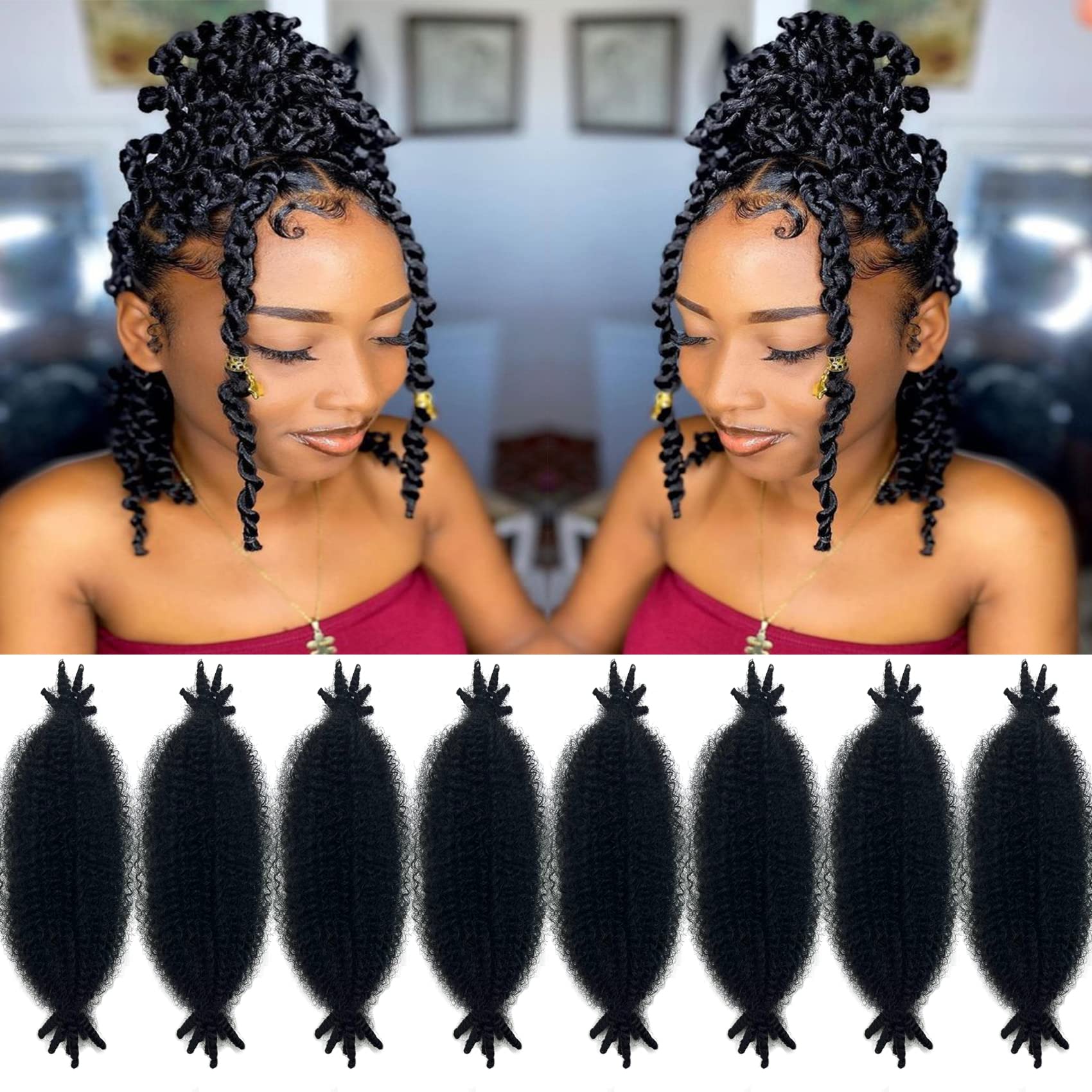 Amazon.com : 10 Inch Wrapping Hair for Soft Locs,Cuban Twist Hair 8 ...