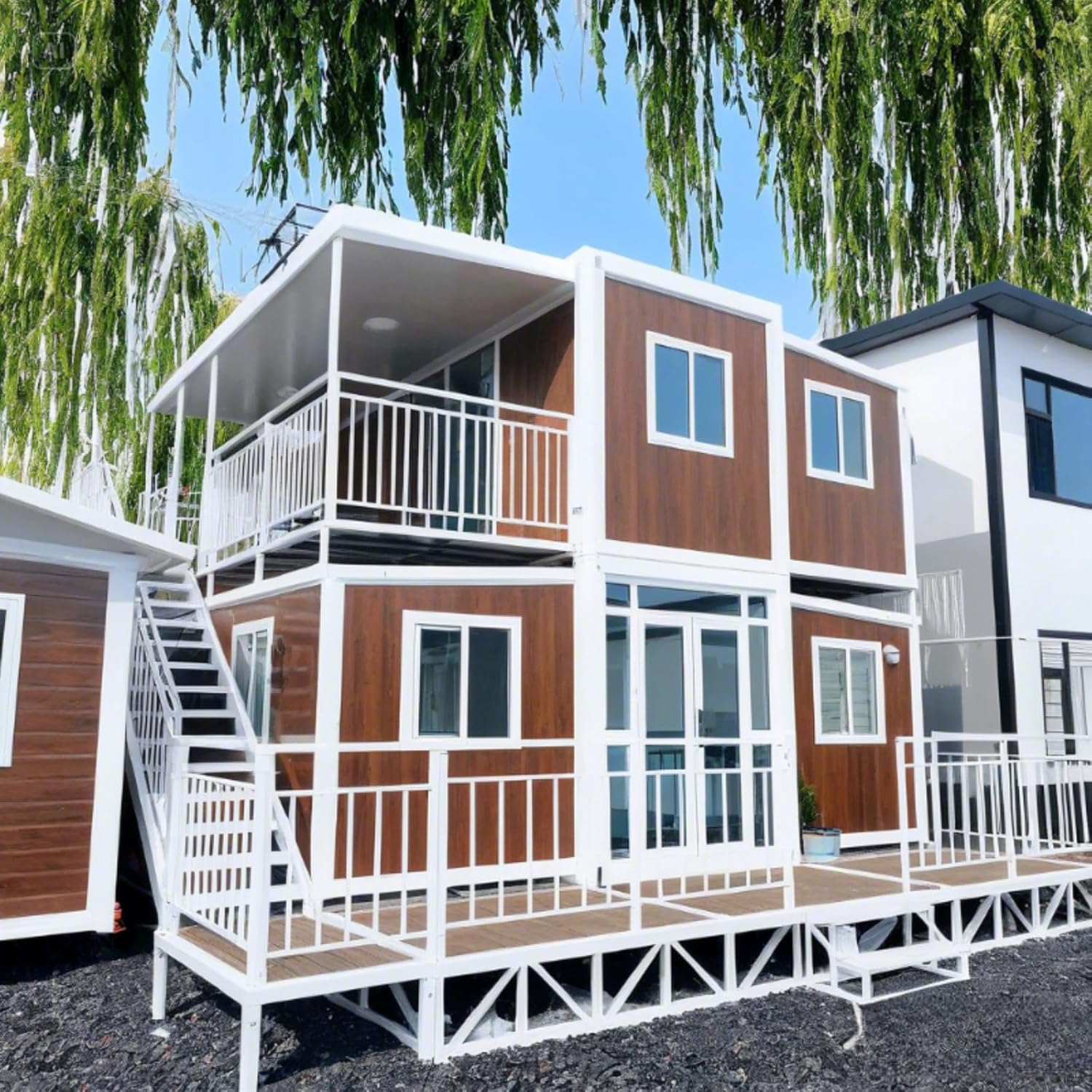 Amazon.com: Double-Storey barn Homes Folding prefab House Expandable ...