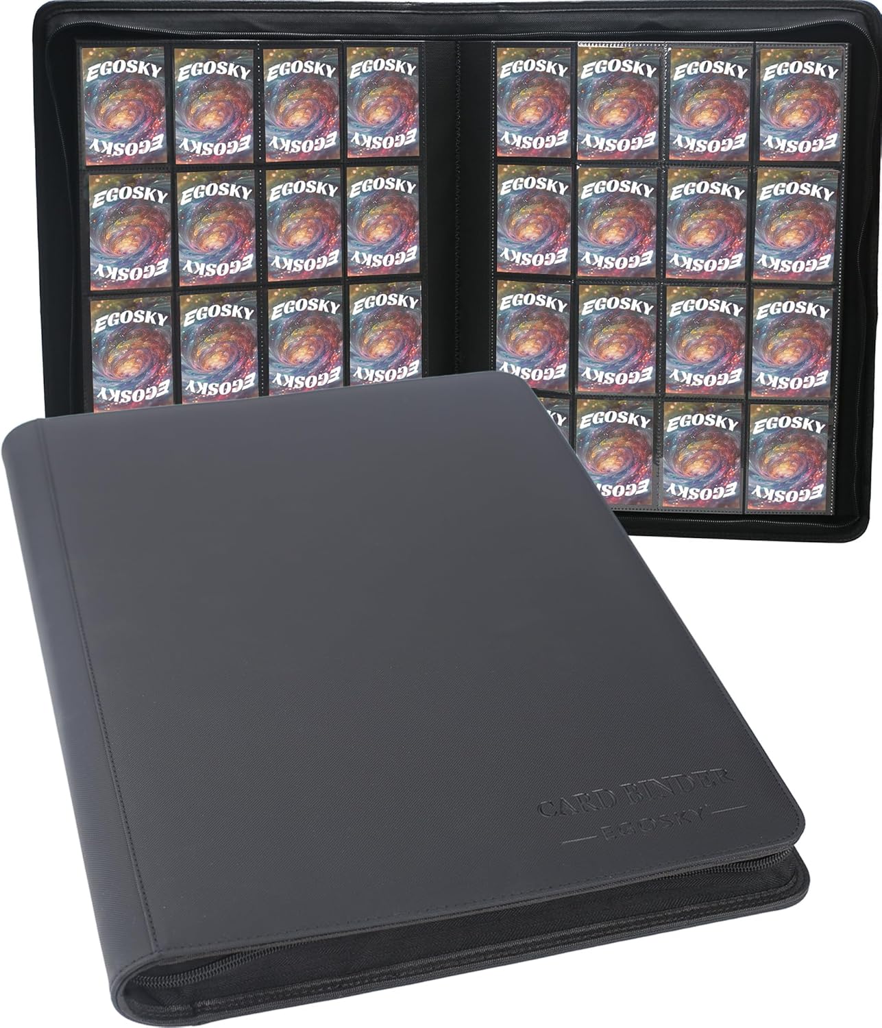 Amazon.com: EGOSKY 1000+ Pockets Trading Card Binder, 16 Pocket Side ...