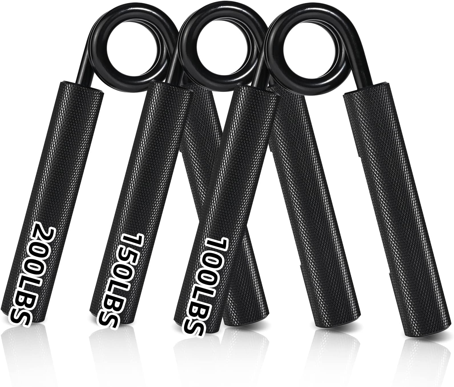 ProHand Metal Hand Grip Set, 100LB-200LB 3 Pack No Slip Heavy-Duty Grip ...