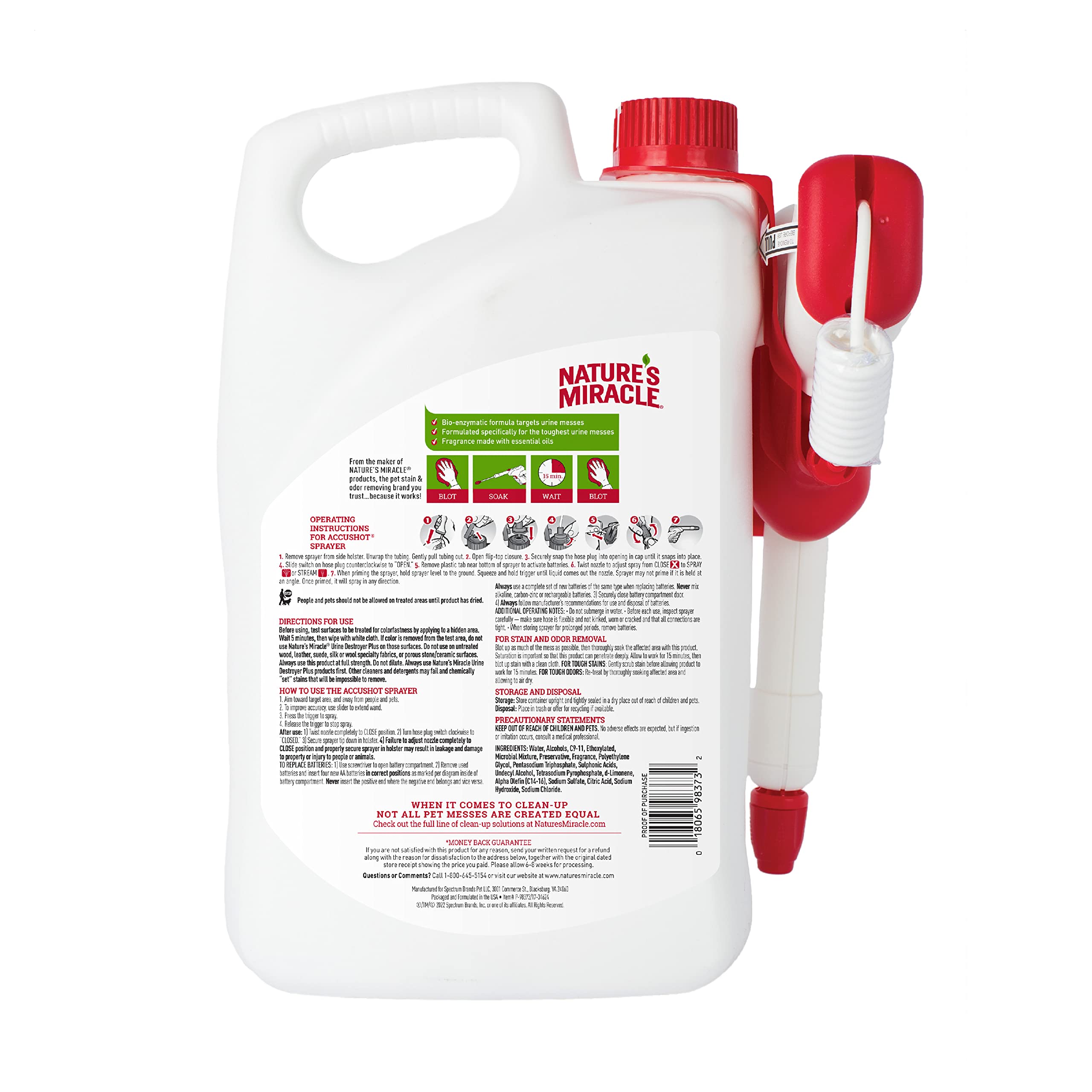 Nature's Miracle Urine Destroyer Plus for Dogs with AccuShotÂ ...