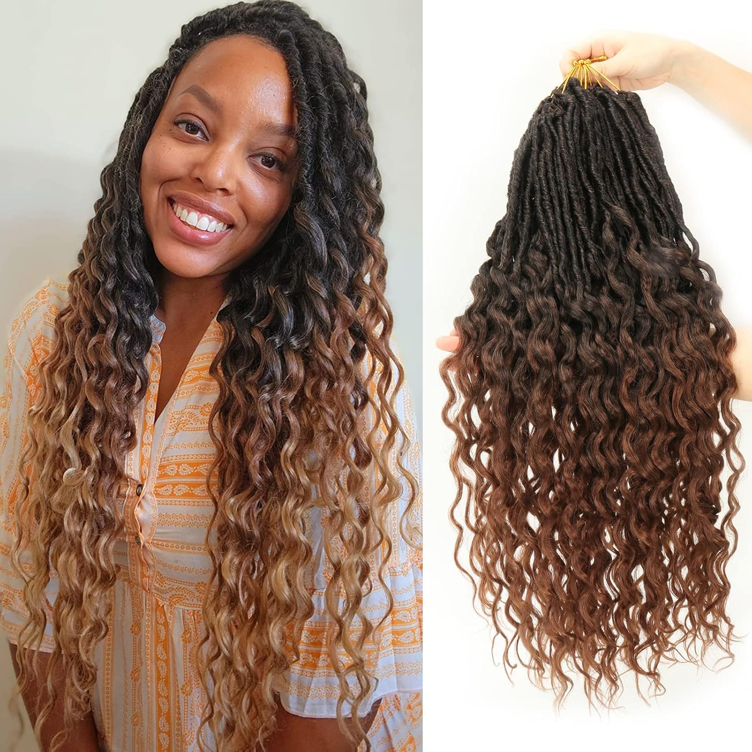 Amazon.com : New Faux Locs Crochet Hair 24 Inch 8 Packs Soft Locs Long ...
