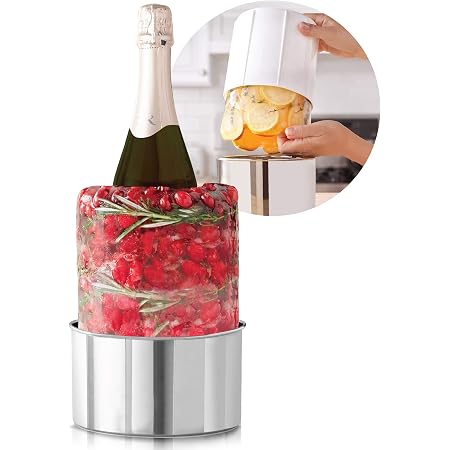 Amazon.com: Laura Ashley Champagne Bucket Ice Mold, Create a Custom Ice ...