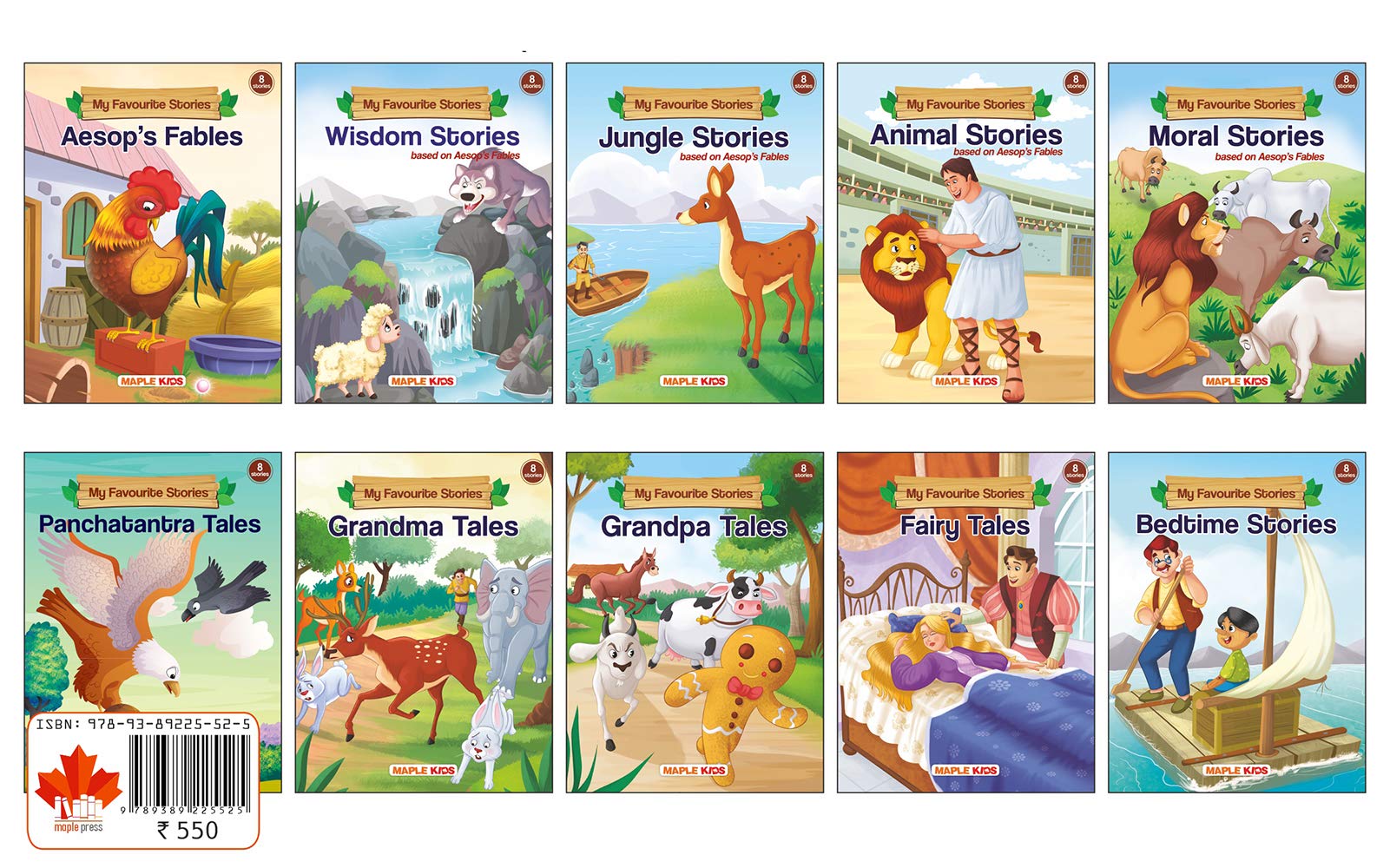 Moral Stories (Illustrated) (Set of 10 Story Books for Kids) [Paperback ...