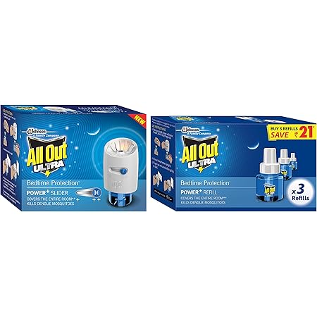 All Out Ultra Liquid Vaporizer, Machine + 1 Refill (45ml) | Kills ...