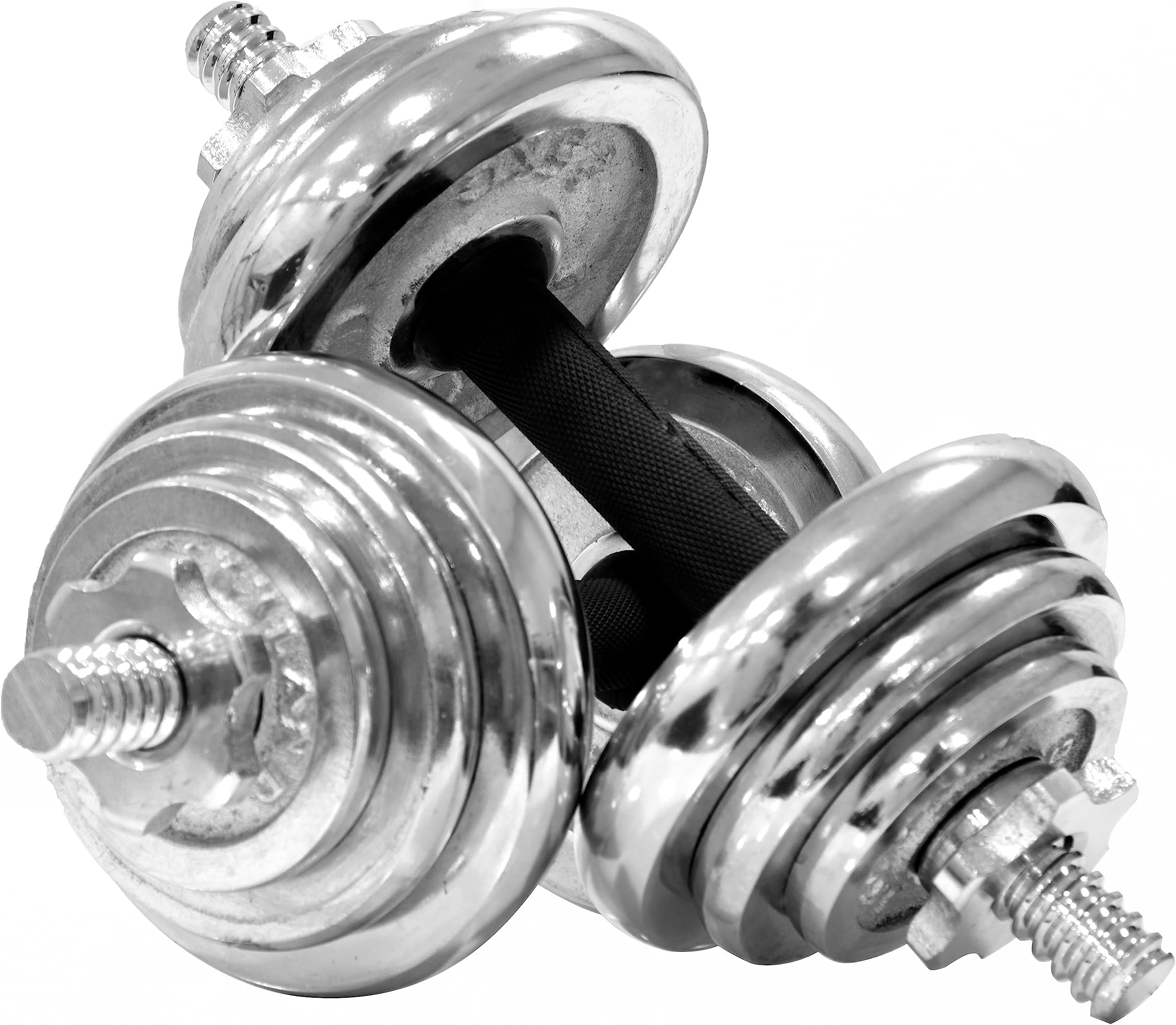 SKY LAND Fitness Adjustable Dumbbells Chrome for Weight Training ...