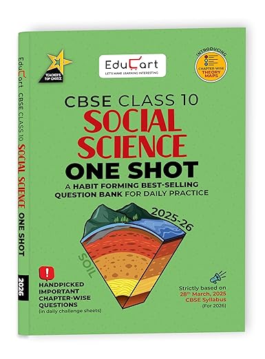 Educart One-shot Social Science CBSE Class 10 Question Bank 2025-26 on ...